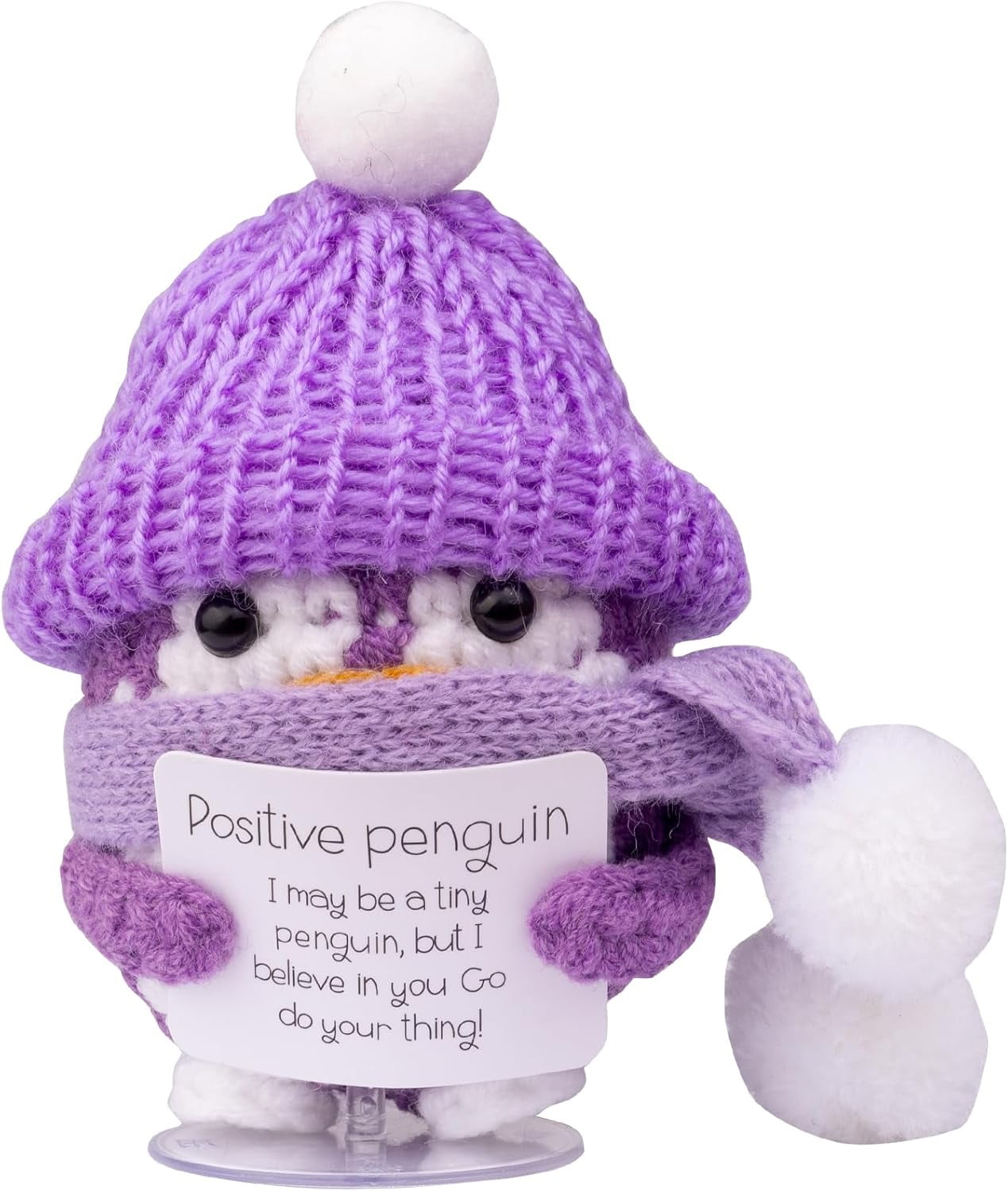 Peniguingy Christmas Positive Penguin, Crochet Emotional Support ...