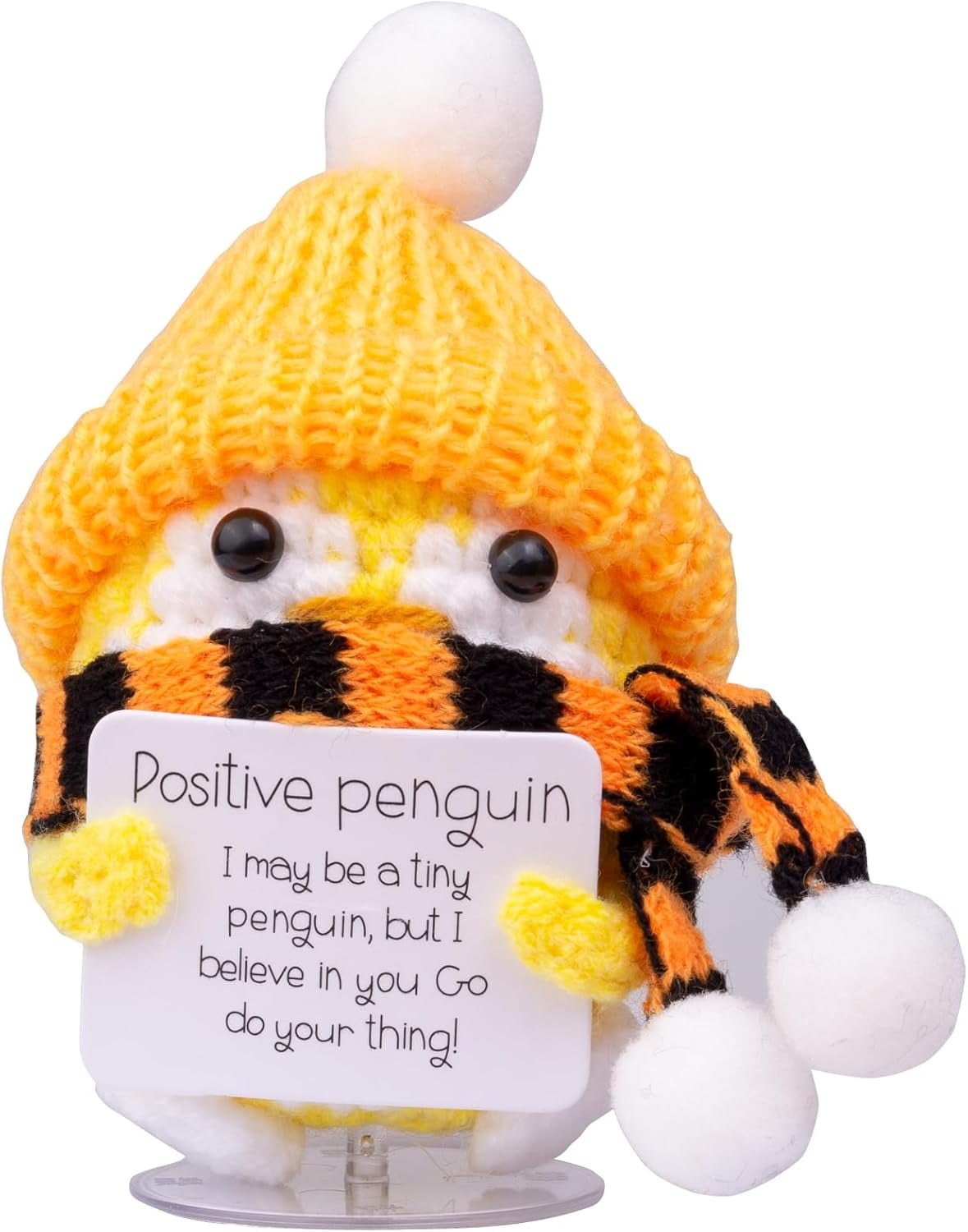 Peniguingy Christmas Positive Penguin, Crochet Emotional Support ...