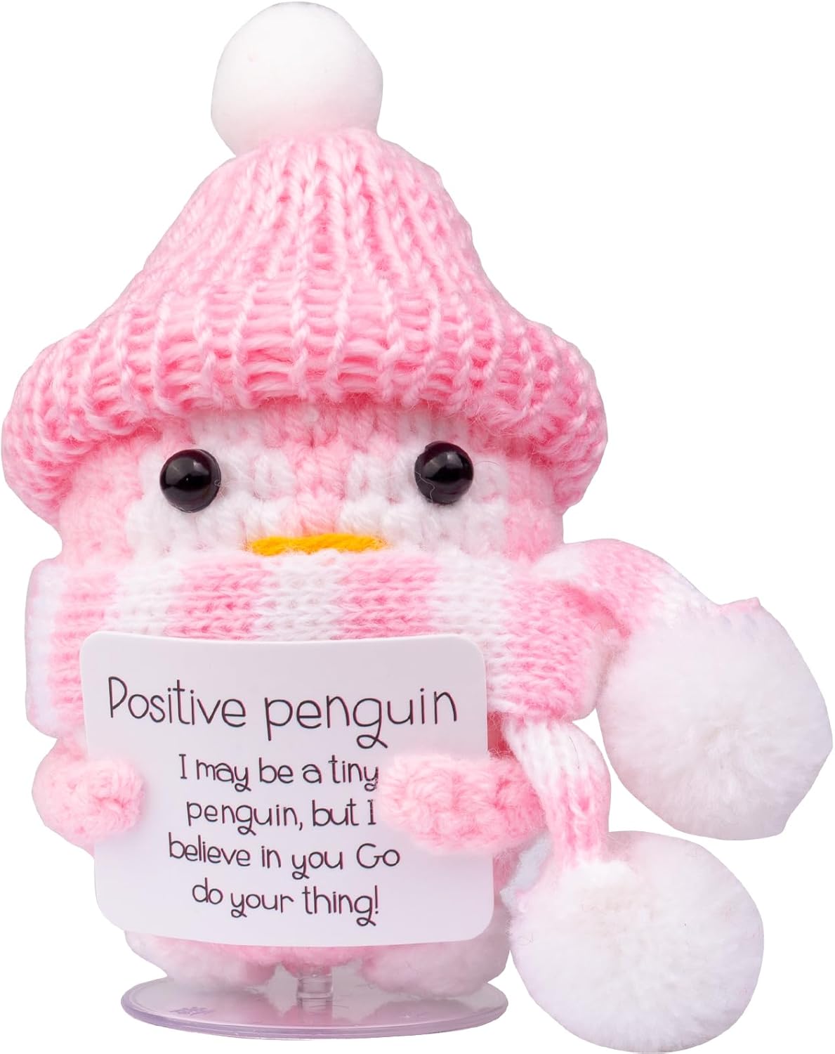 Peniguingy Christmas Positive Penguin, Crochet Emotional Support ...