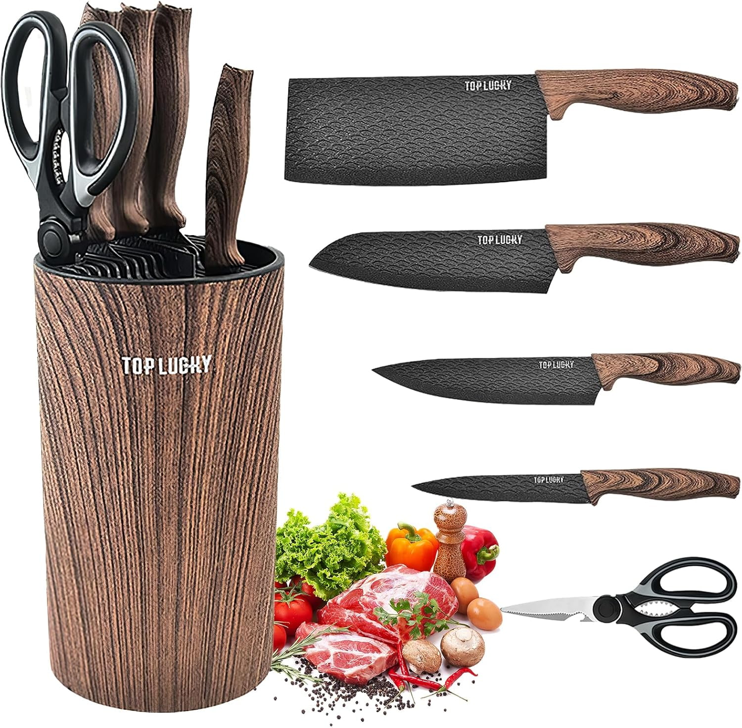 Peniguingy Kitchen Knife Set, 6 Pieces Professional Knife Set with ...