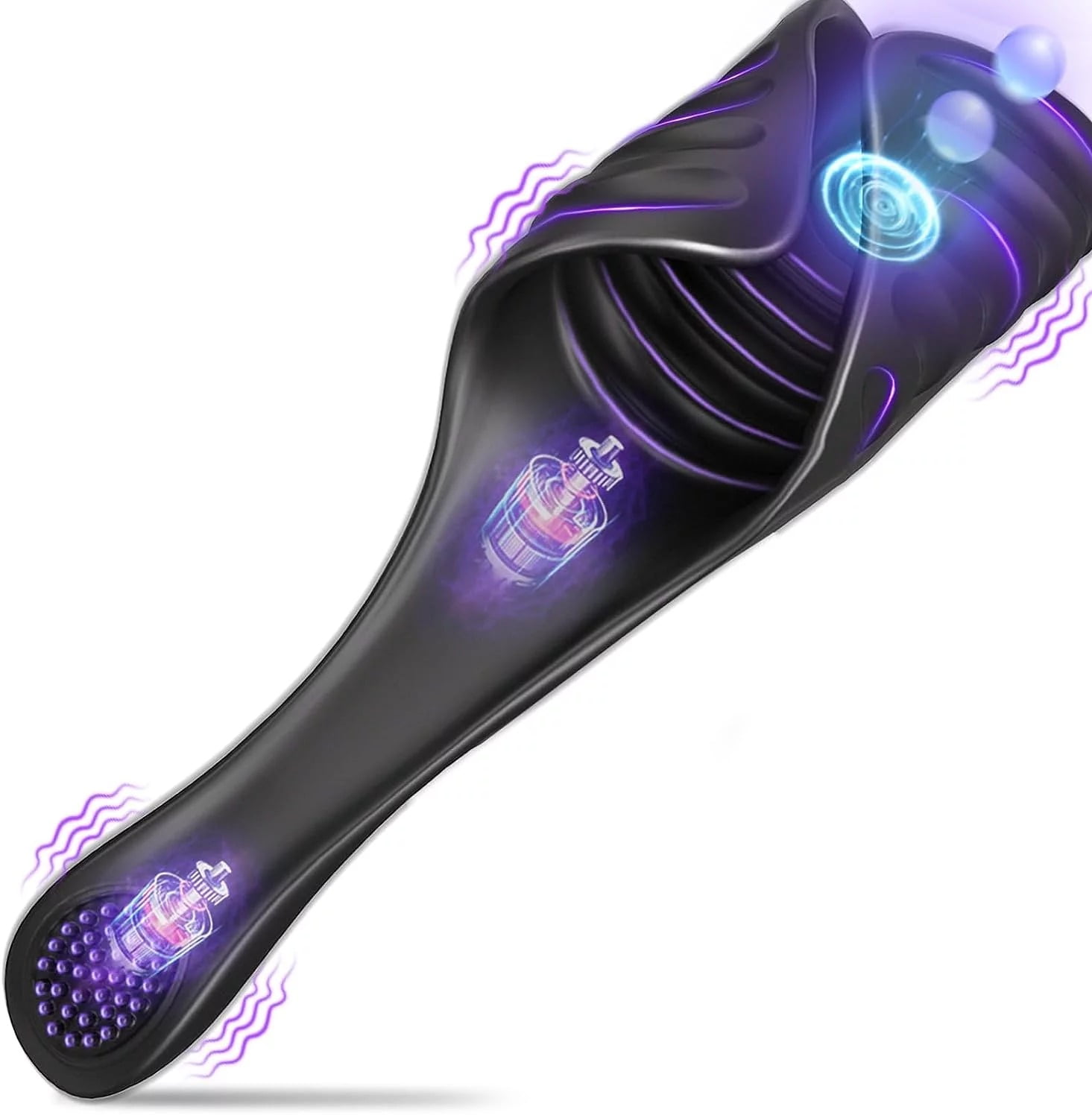 Penis Ring Vibrator,KERERO Adjustable Tapping Vibrating Male ...