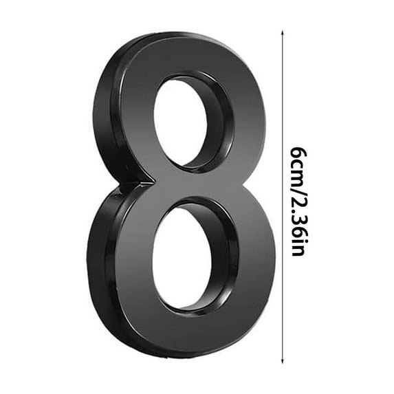 Penkiiy 2.36 Inch Black Metal Numbers , Modern Metal House Numbers ...