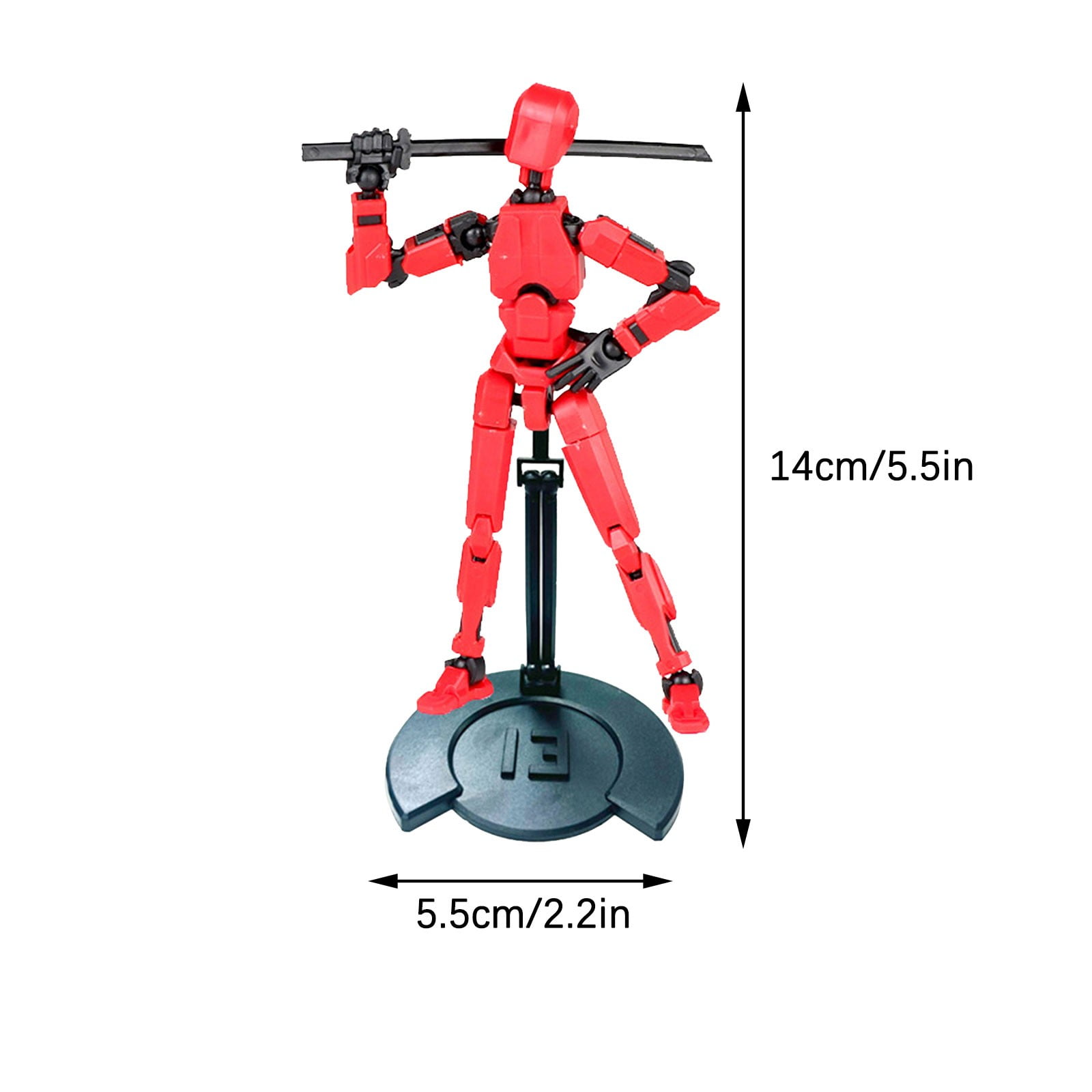 Penkiiy 3D Printed Action Figure 5.5-inch Dummy13/T13, Full Body ...