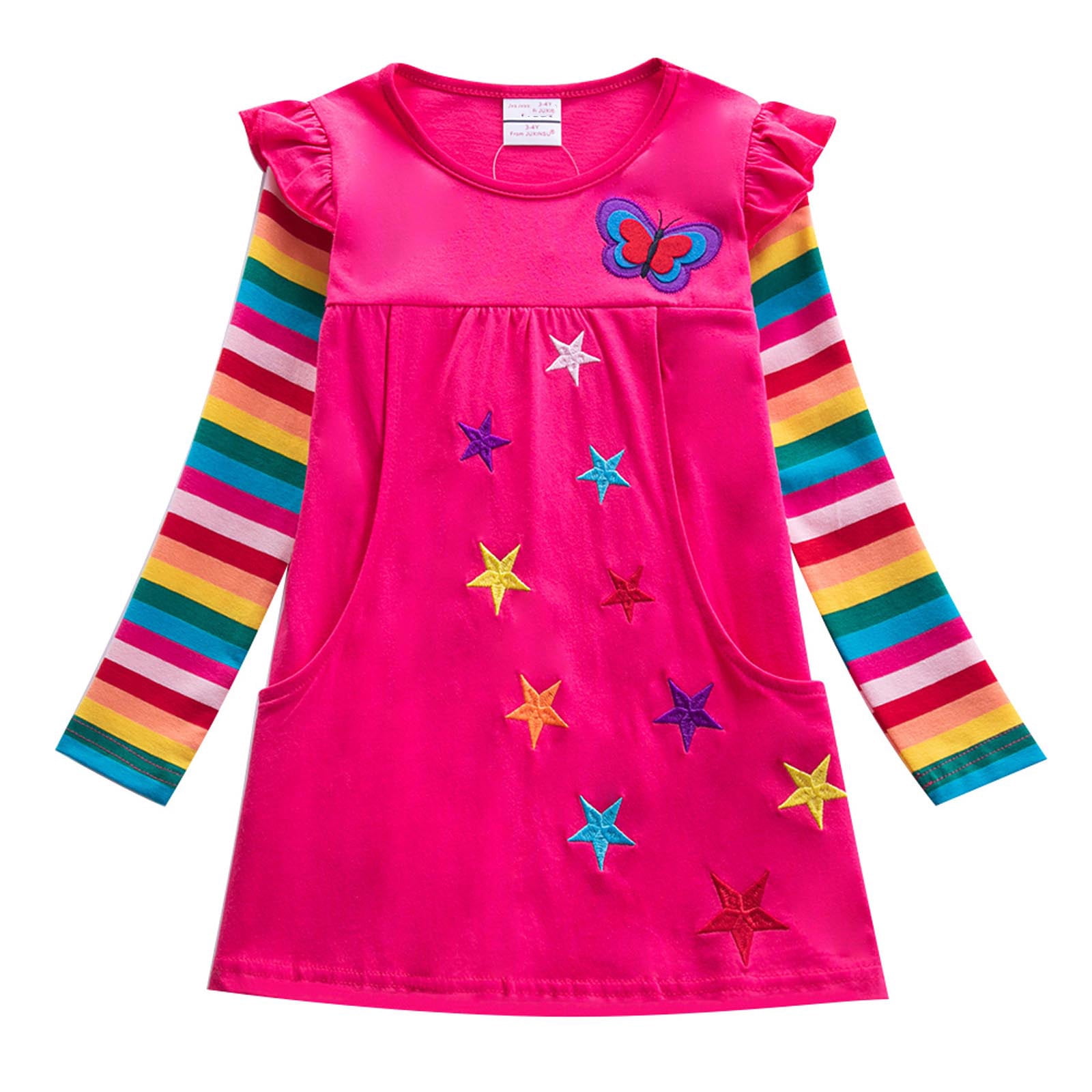 Penkiiy Autumn Children's Girl's Clothing Long Sleeve Star Embroidery ...