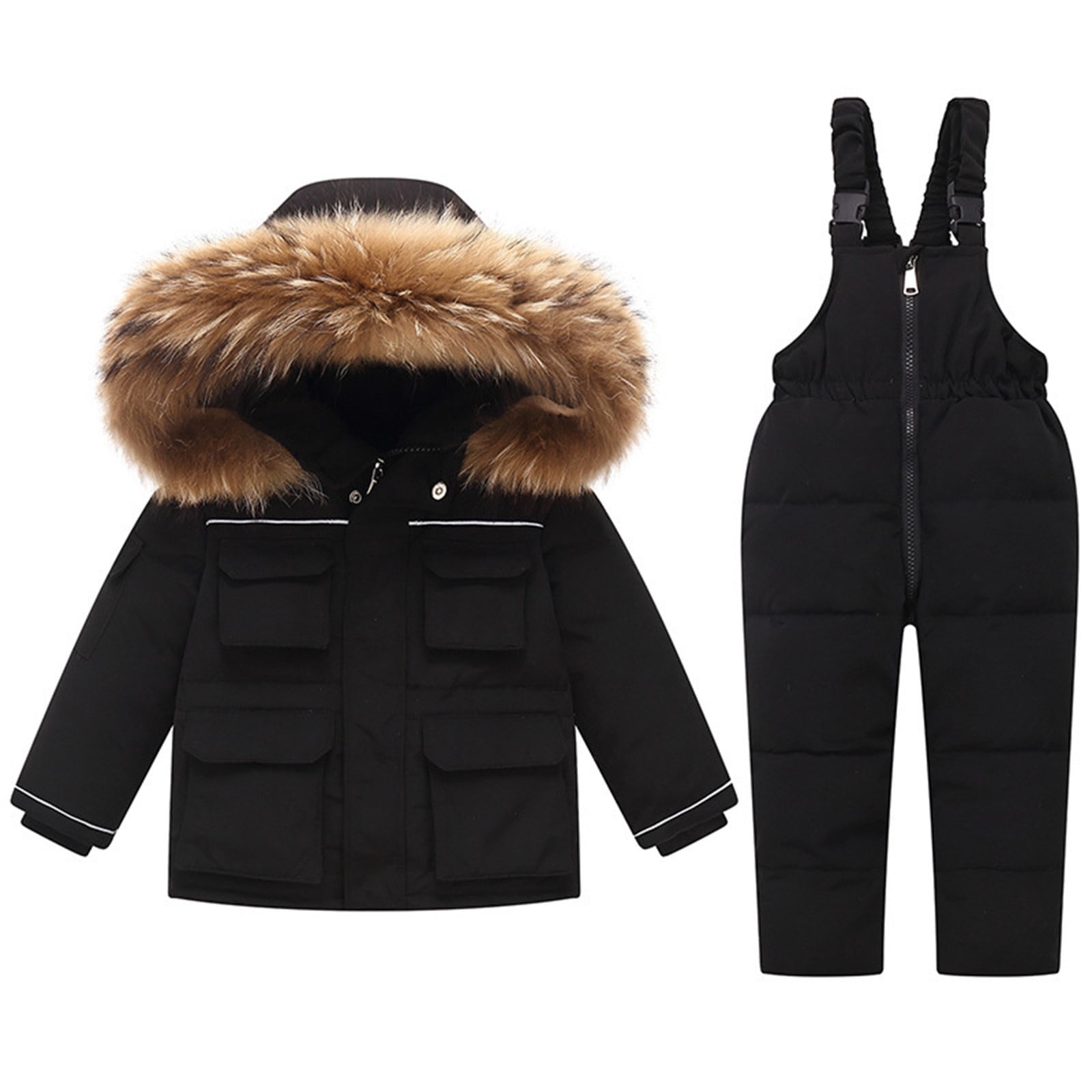 Penkiiy Baby Boys Girls Snowsuit, Toddler Winter Outfit Sets Kids ...