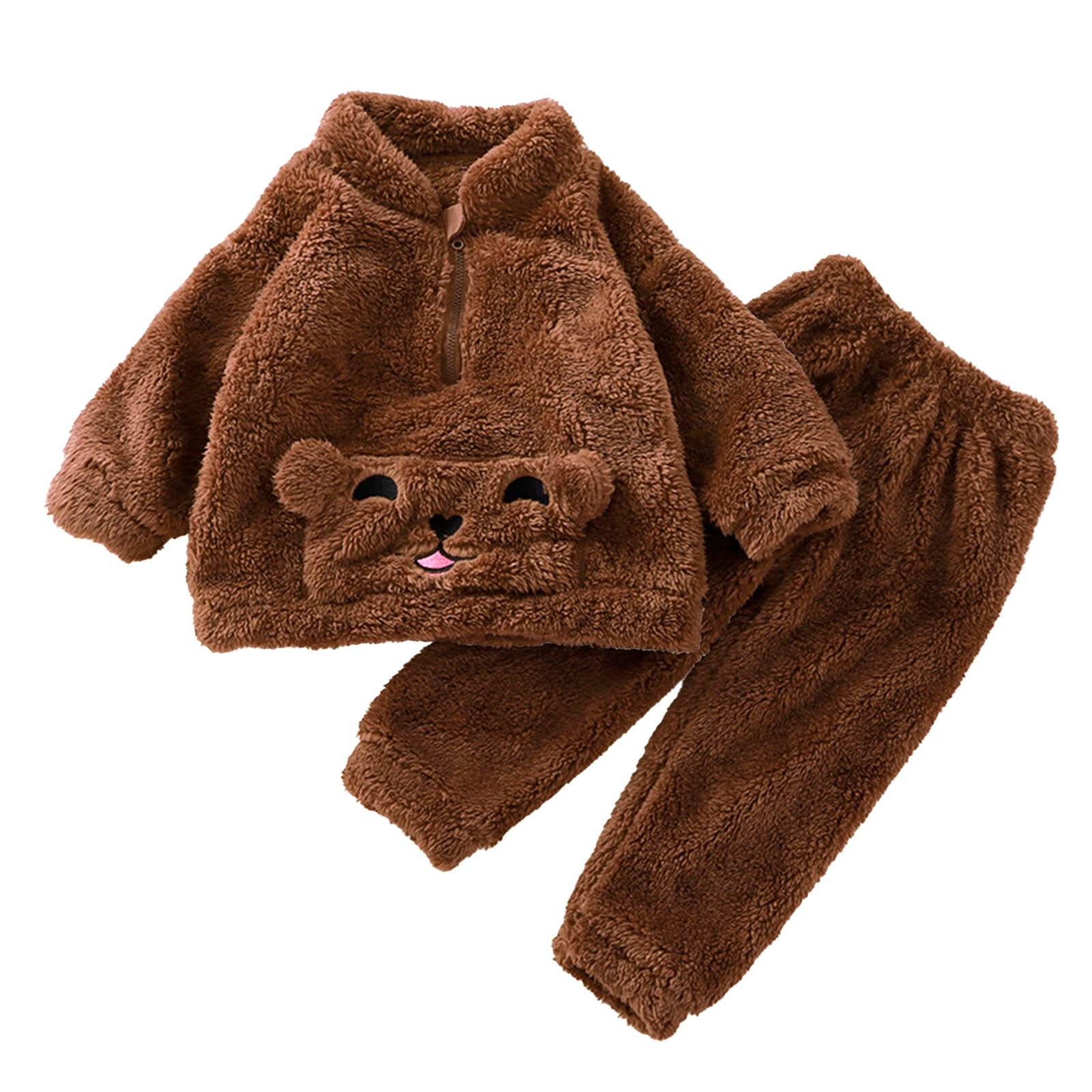 Penkiiy Baby Fleece Winter Outfits Cute Cartoon Comfy Costume Fluffy ...