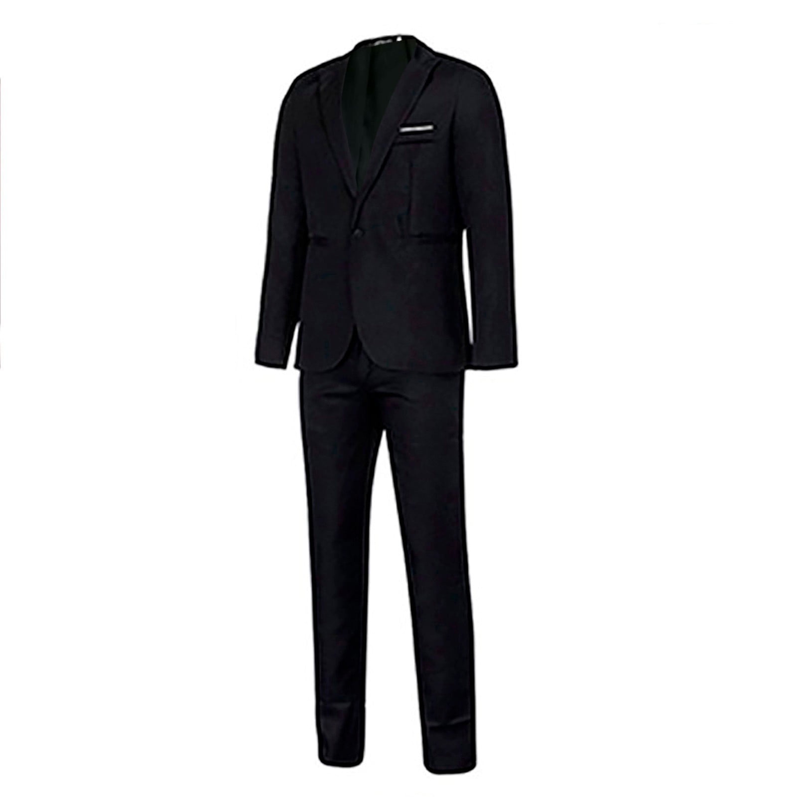 Penkiiy Blazer Set for Men Men's Fashion Suit Jacket + Suit Pants Two ...