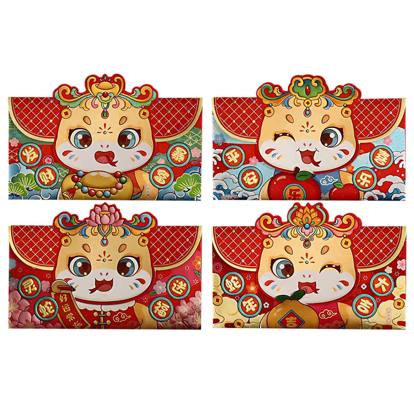 Penkiiy Chinese Red Envelopes for 2025 Snake New Year, Red Pocket Lucky ...