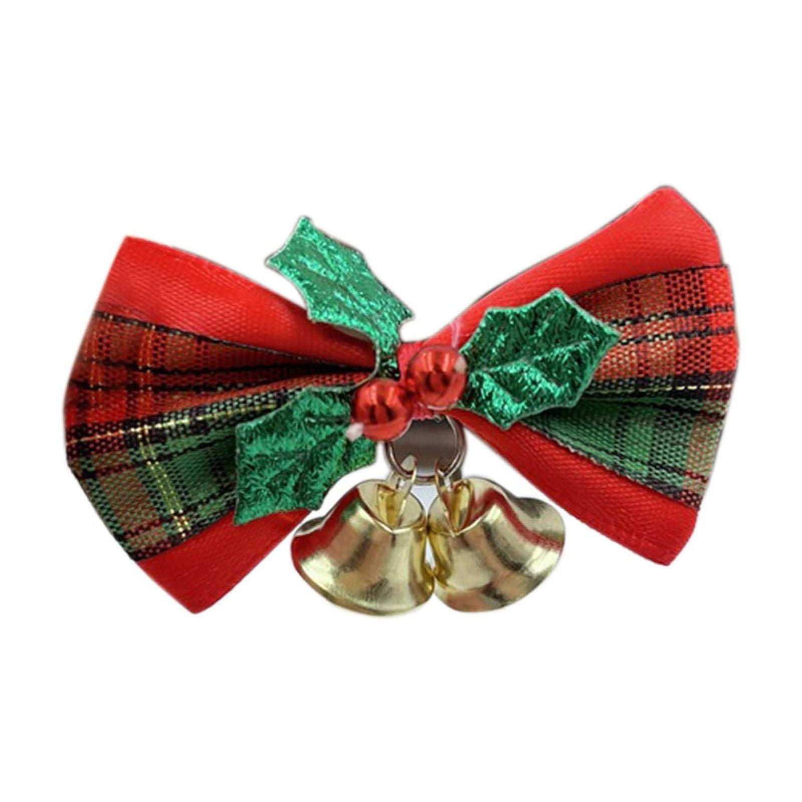 Penkiiy Christmas Red Green Plaid Tree Bows, Linen Bowknot Wreath Bow ...