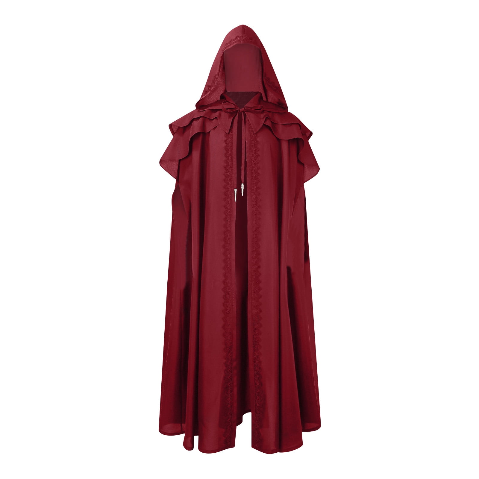 Penkiiy Cloak with Hood Men Clearance Men Solid Hooded Side Slit Casual ...