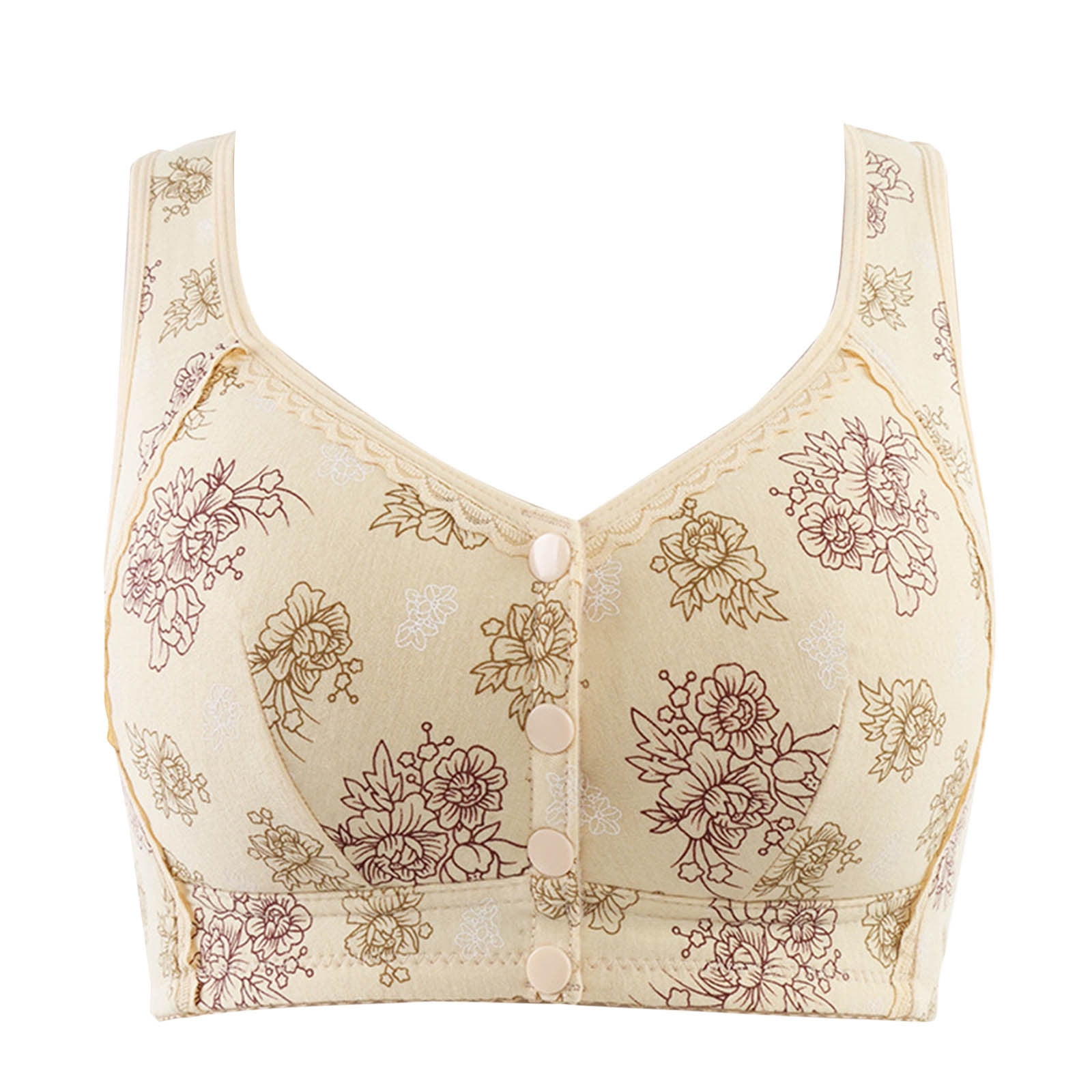 Penkiiy Daisy Bras for Older Women Front Closure No Underwire ...