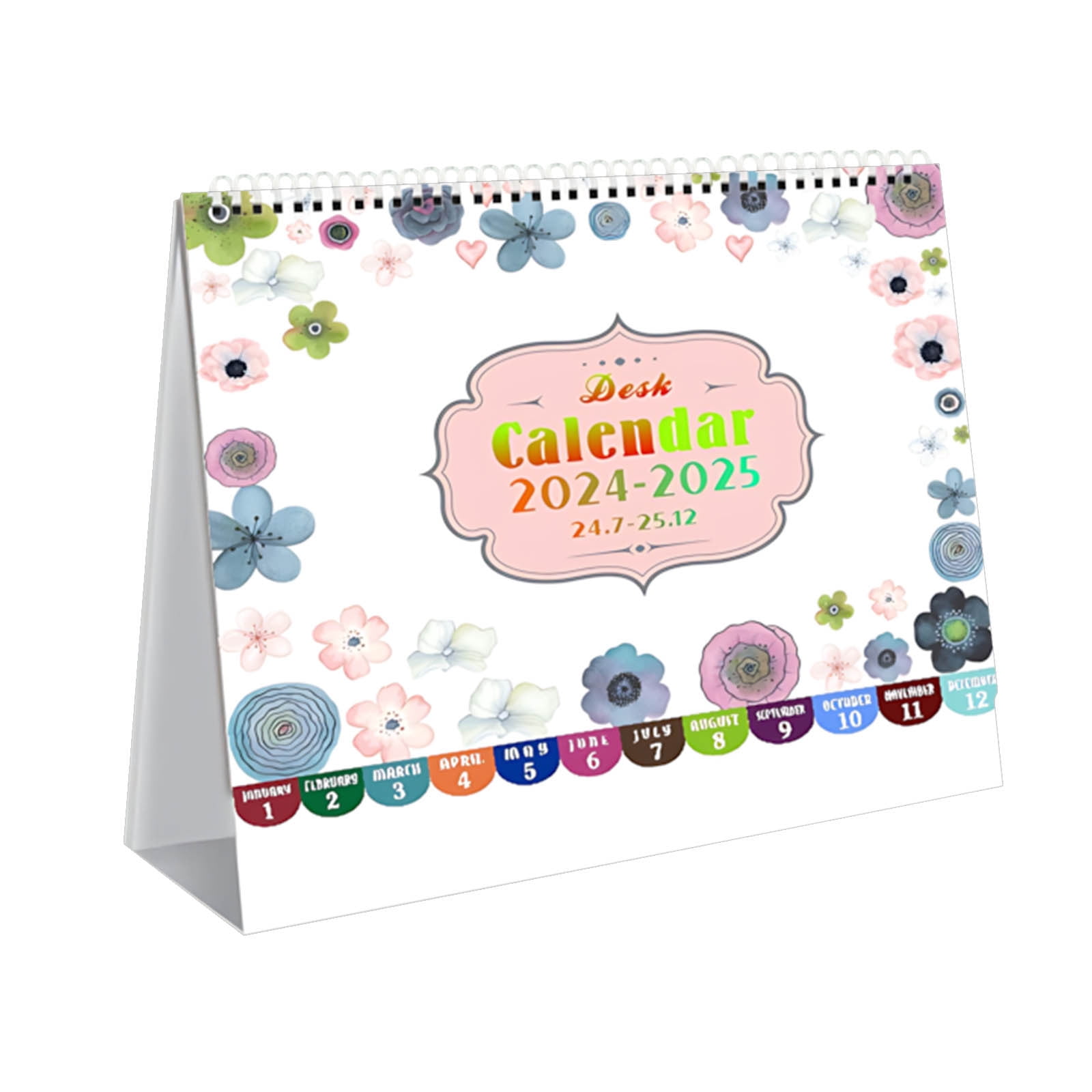 Penkiiy Desk Calendar 2024-2025,2025 Calendar Unprinted Wind Calendar ...