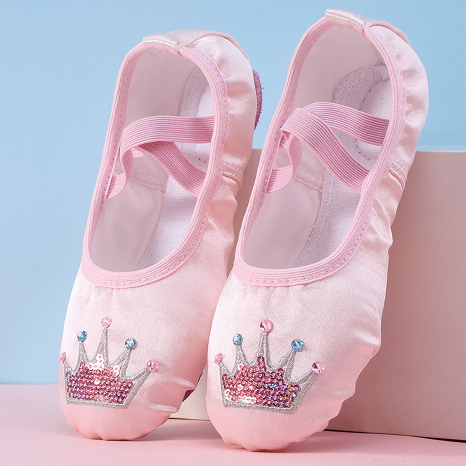 Penkiiy Girls Ballet Shoes with Sparkly Design | Flexible Soft Sole for ...