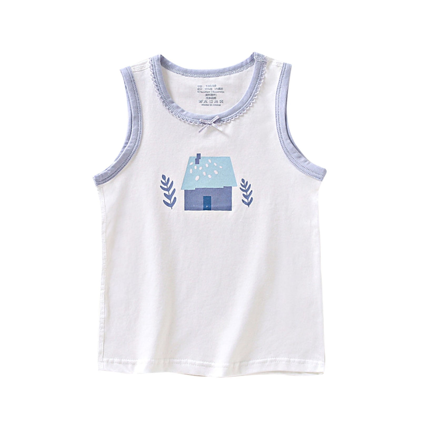 Penkiiy Girls Children Inner Layer Summer Children T-shirt Base Shirt ...