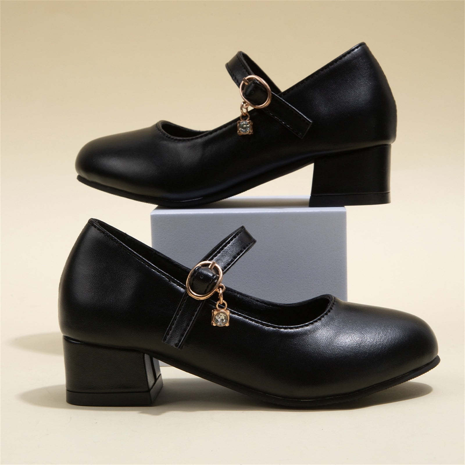 Penkiiy Girls Dress Shoes - Mary Jane Pumps for School Plays, Dance ...