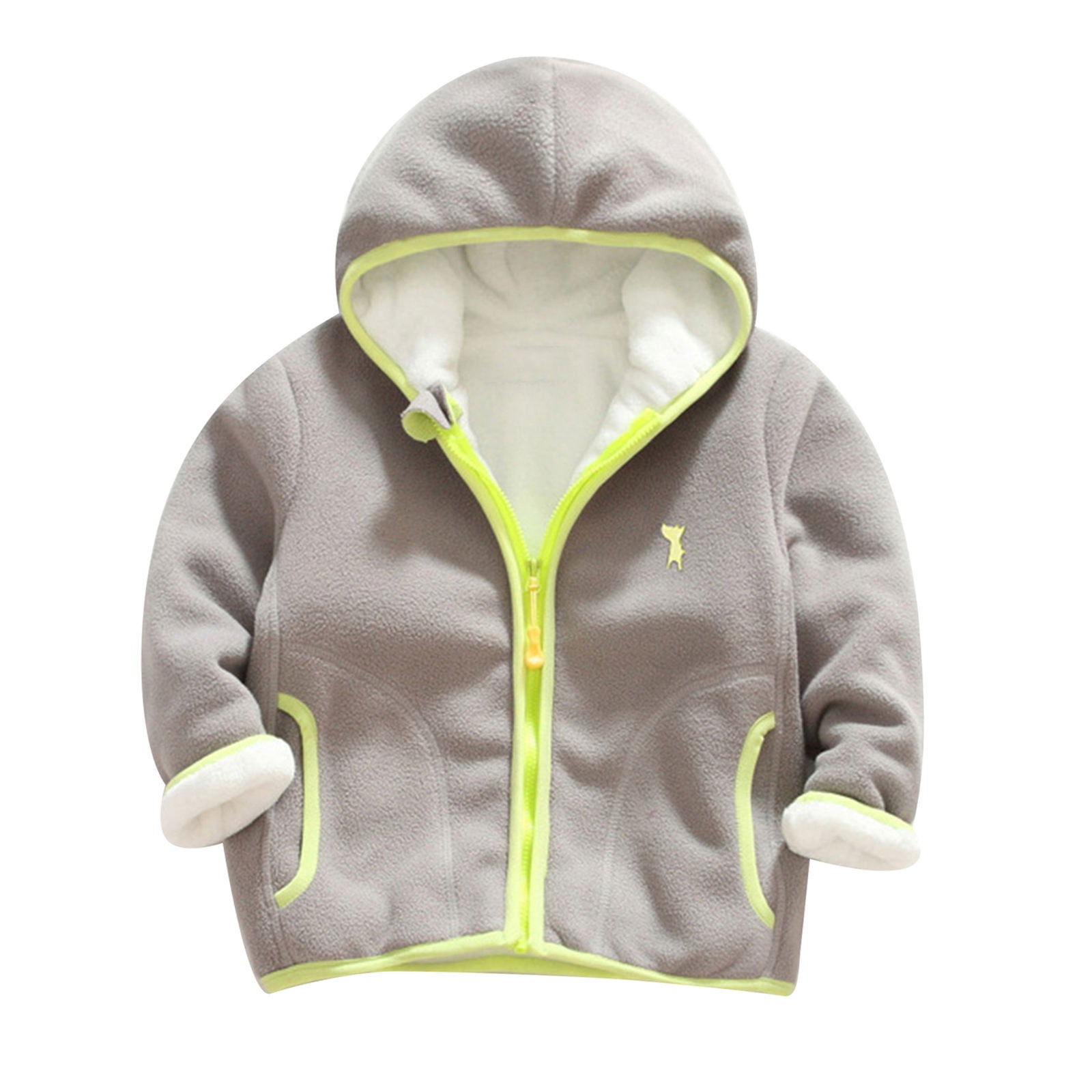 Penkiiy Girls Fleece Jackets Zipper Soft Sherpa Outwear Coat With ...