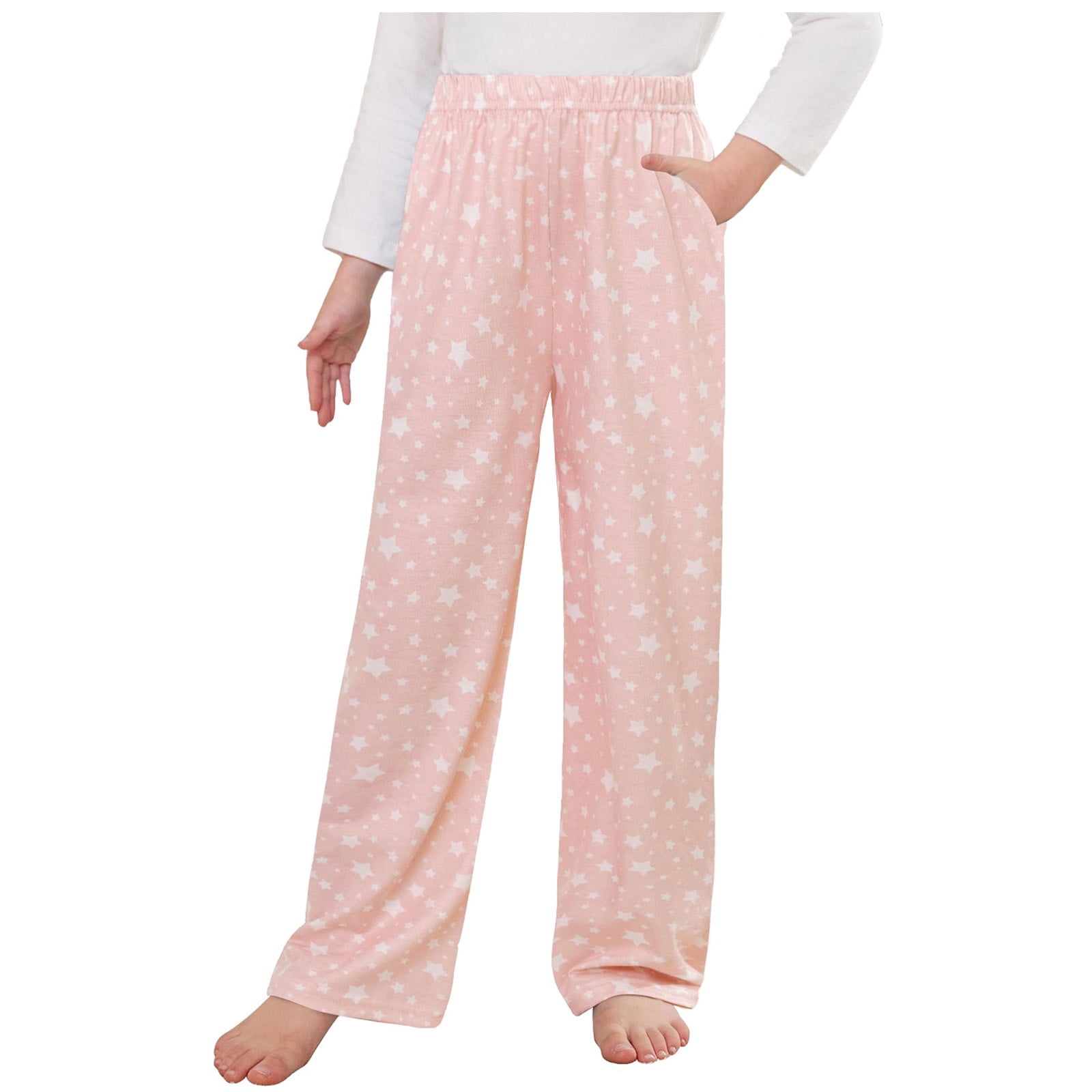 Penkiiy Girls Pajama Pants Soft Kids Pants Cute Print PJ Bottoms ...