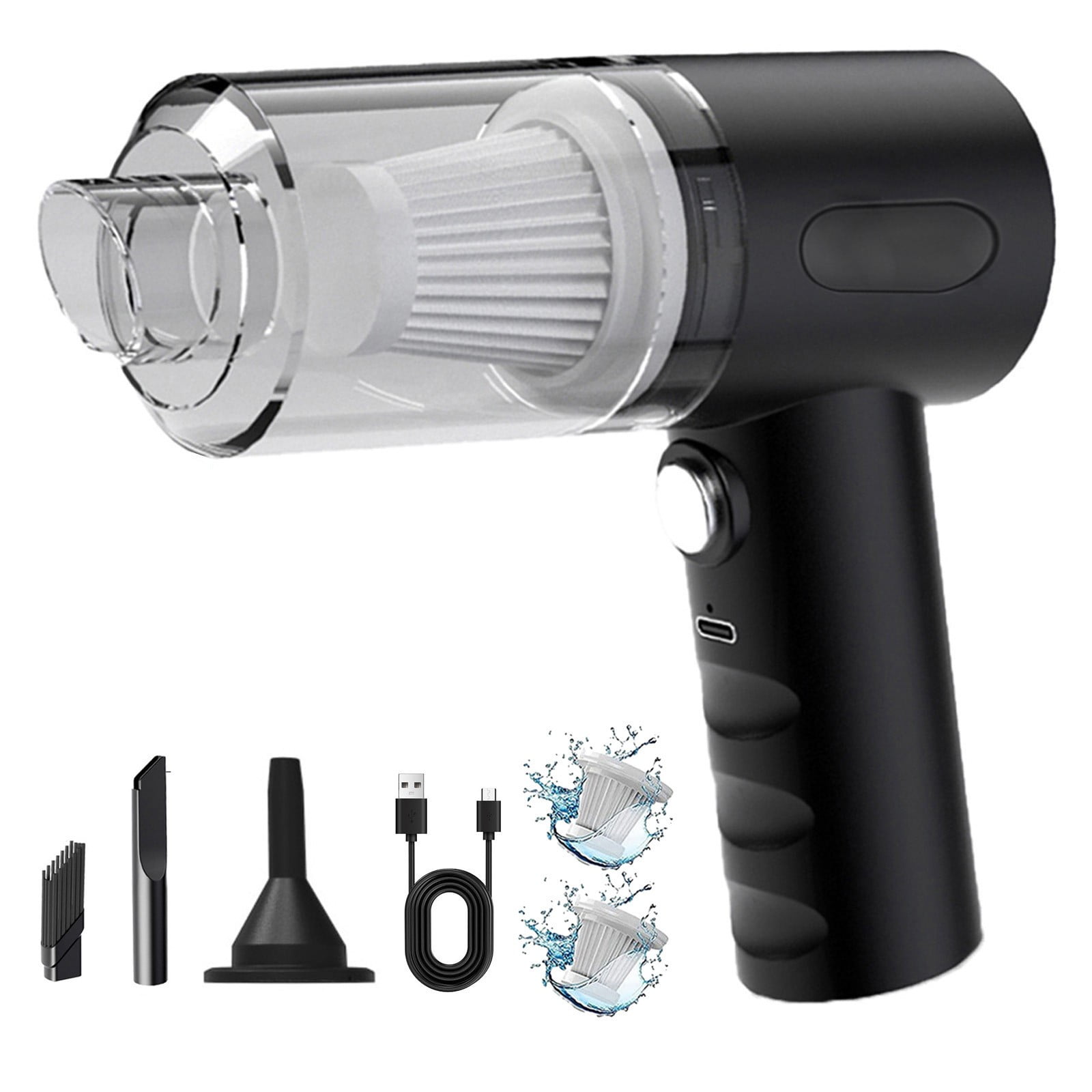 Penkiiy Handheld Car Vacuum Cleaner, 120W Powerful Suction Small Car ...