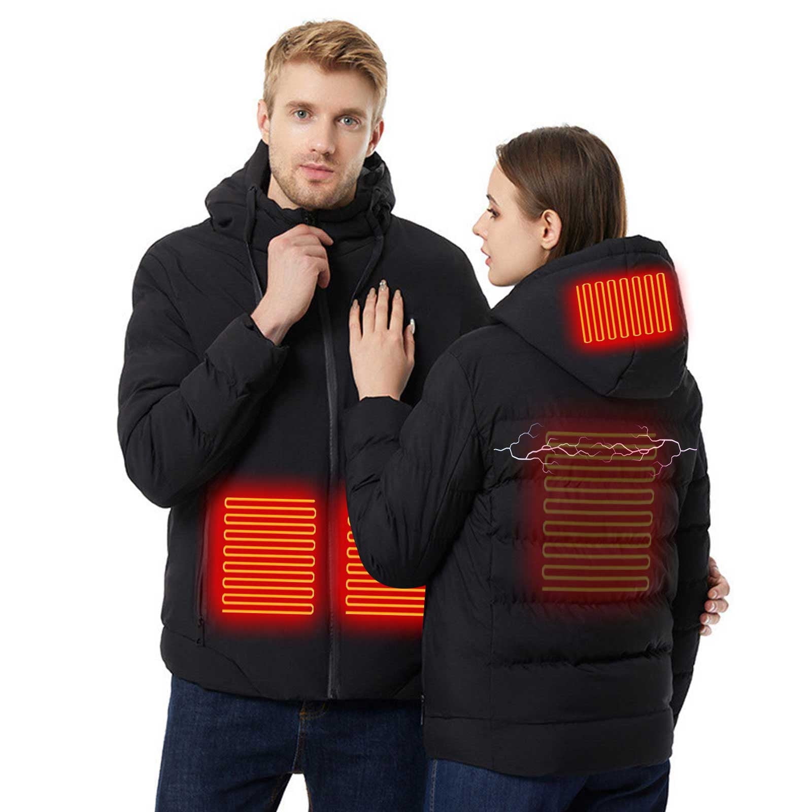Penkiiy Heated Jacket, Heated Cotton Jackets For Men Women,Winter ...