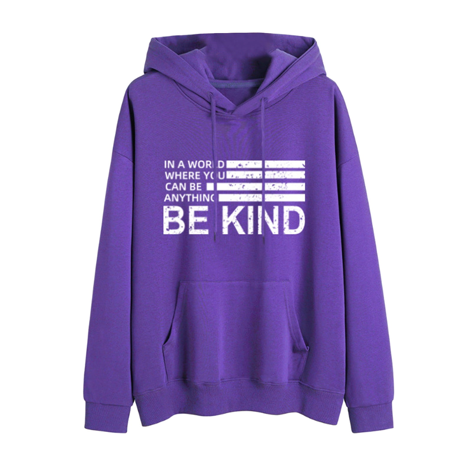 Penkiiy Hoodies for Women Women's Printed Long-Sleeved Round Neck ...