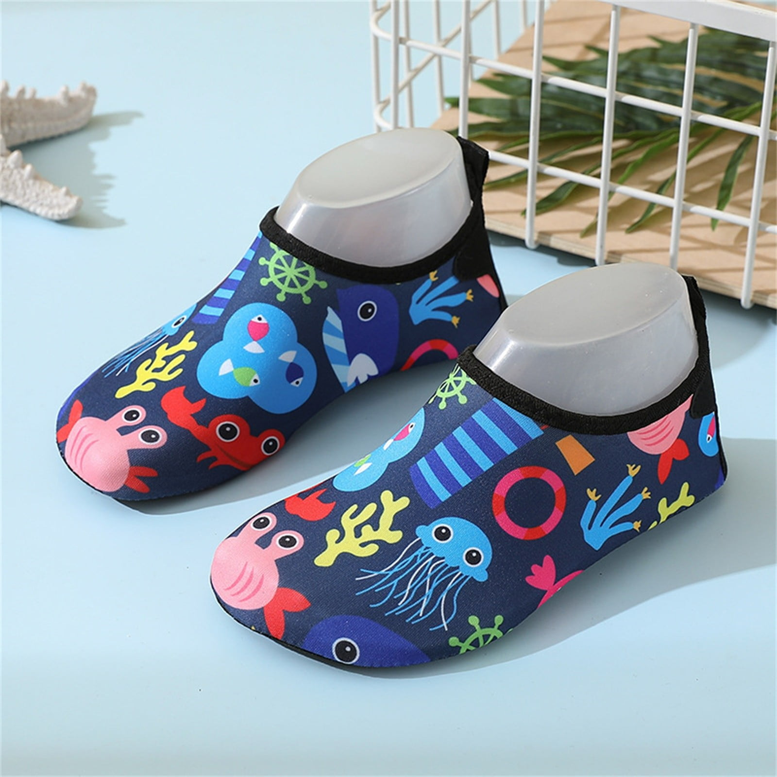 Penkiiy Kids Water Shoes Non-Slip Beach Swim Barefoot Aqua Pool Socks ...