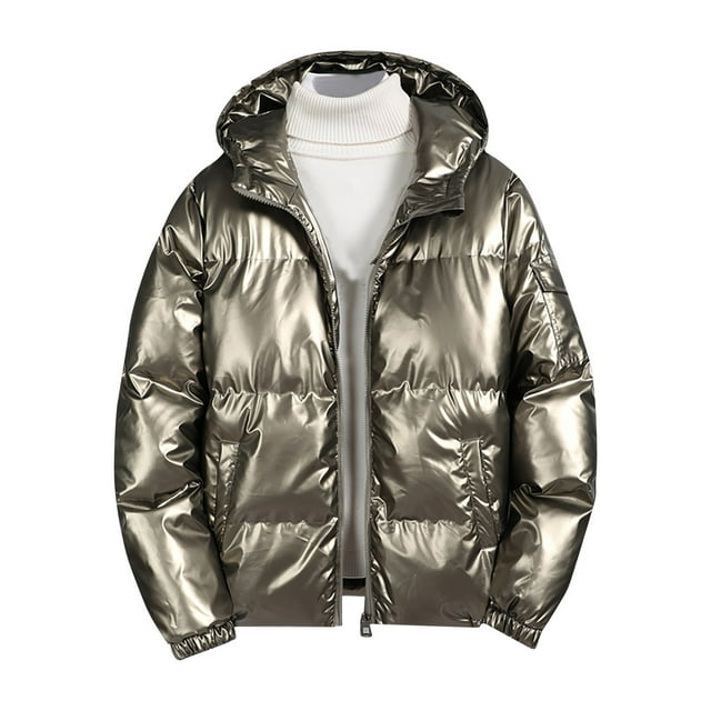 Penkiiy Men Puffer Jacket Winter Coats Water Resistant Long Sleeve Zip ...