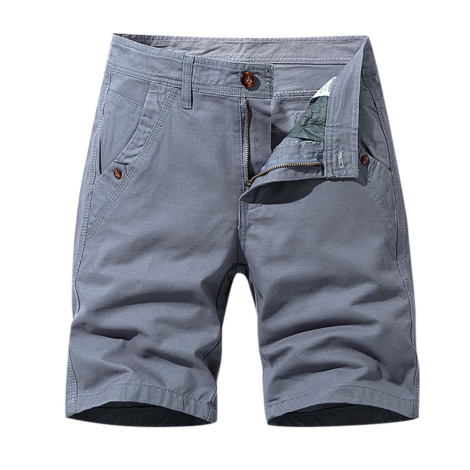 Penkiiy Men's Shorts Multi Pocket Cargo Pants Loose Casual Pants ...