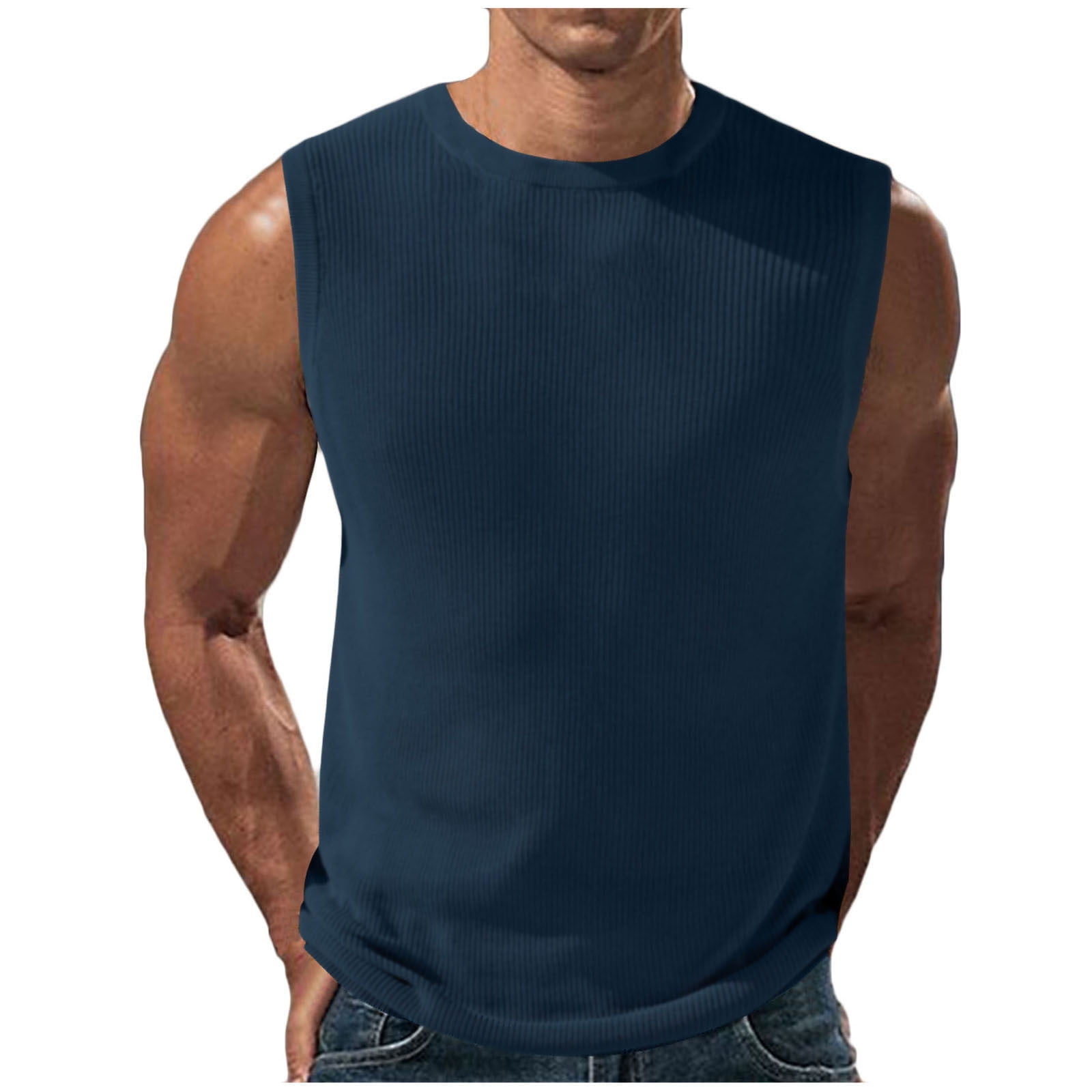 Penkiiy Men's Workout Tank Tops Gym Muscle Tee Bodybuilding Fitness ...