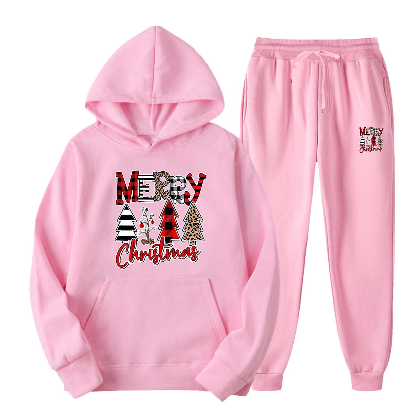 Penkiiy Mens Christmas Printed Tracksuit Set Sports Gym Training Suits ...