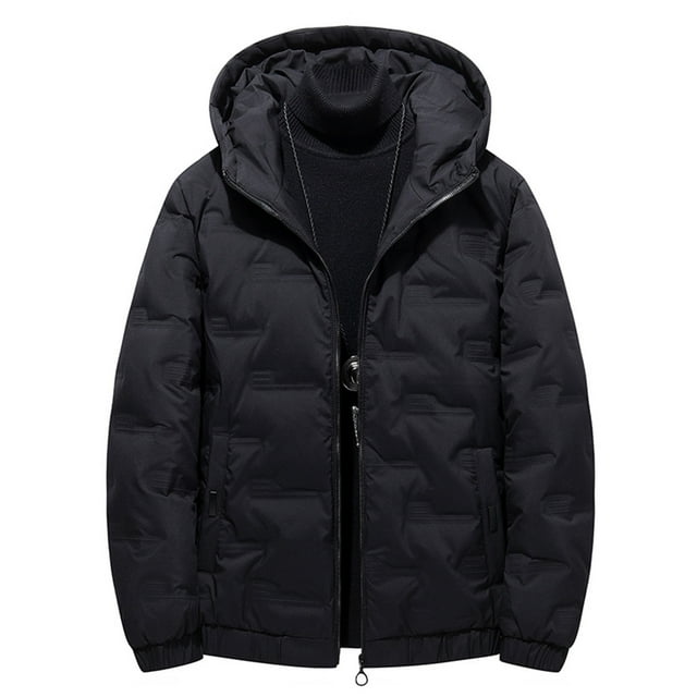 Penkiiy Mens Long Winter Coat Hooded Waterproof Insulated Puffer Jacket Thicken Puffy Warm Down ...