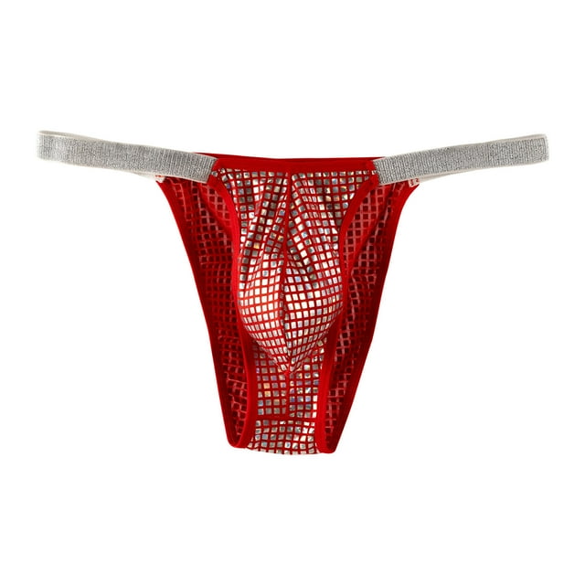 Penkiiy Mens See Through Thong G strings Bikini Underwear Sheer Mesh ...