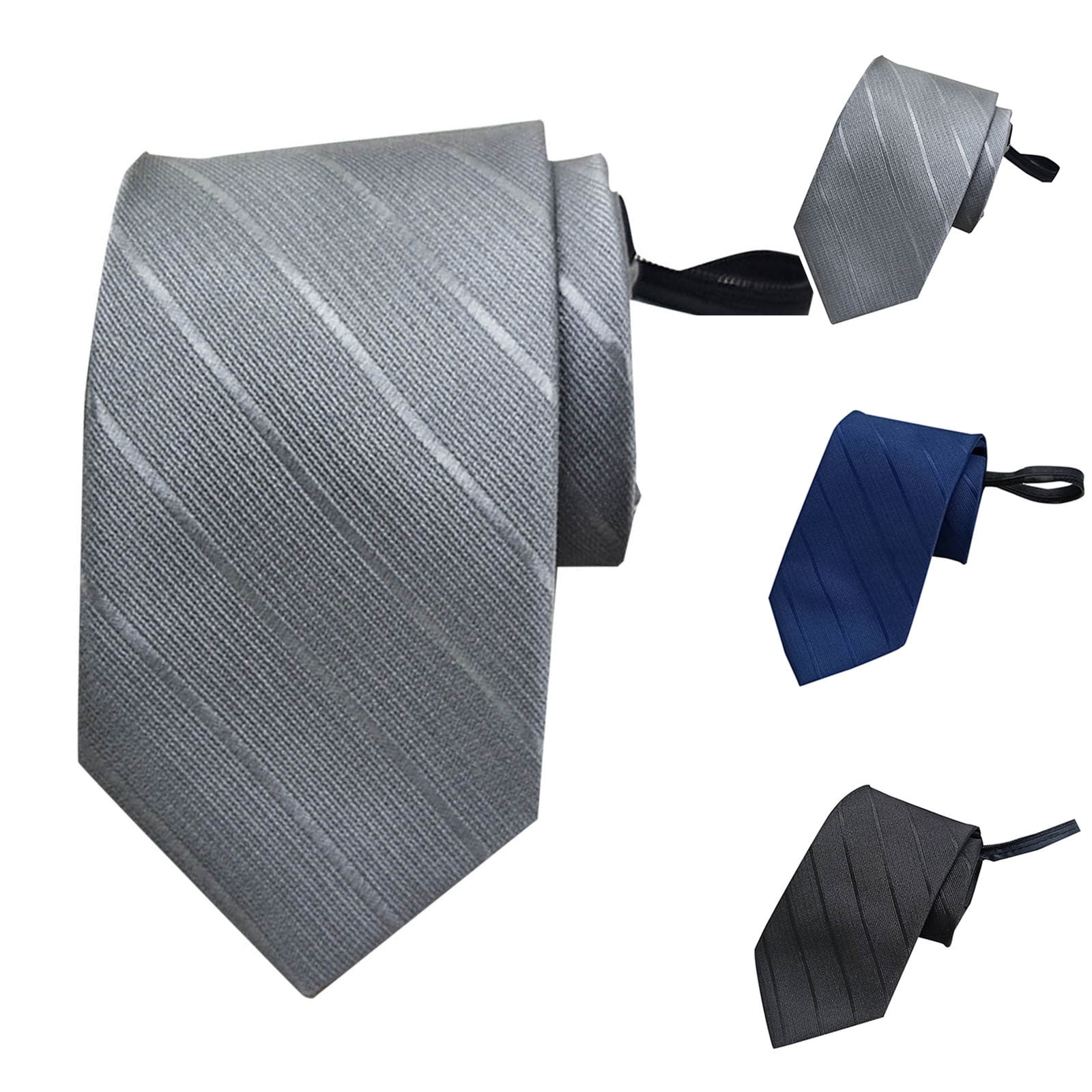 Penkiiy Mens Tie Pre-tied Adjustable Men's Business Neckties, Zipper ...