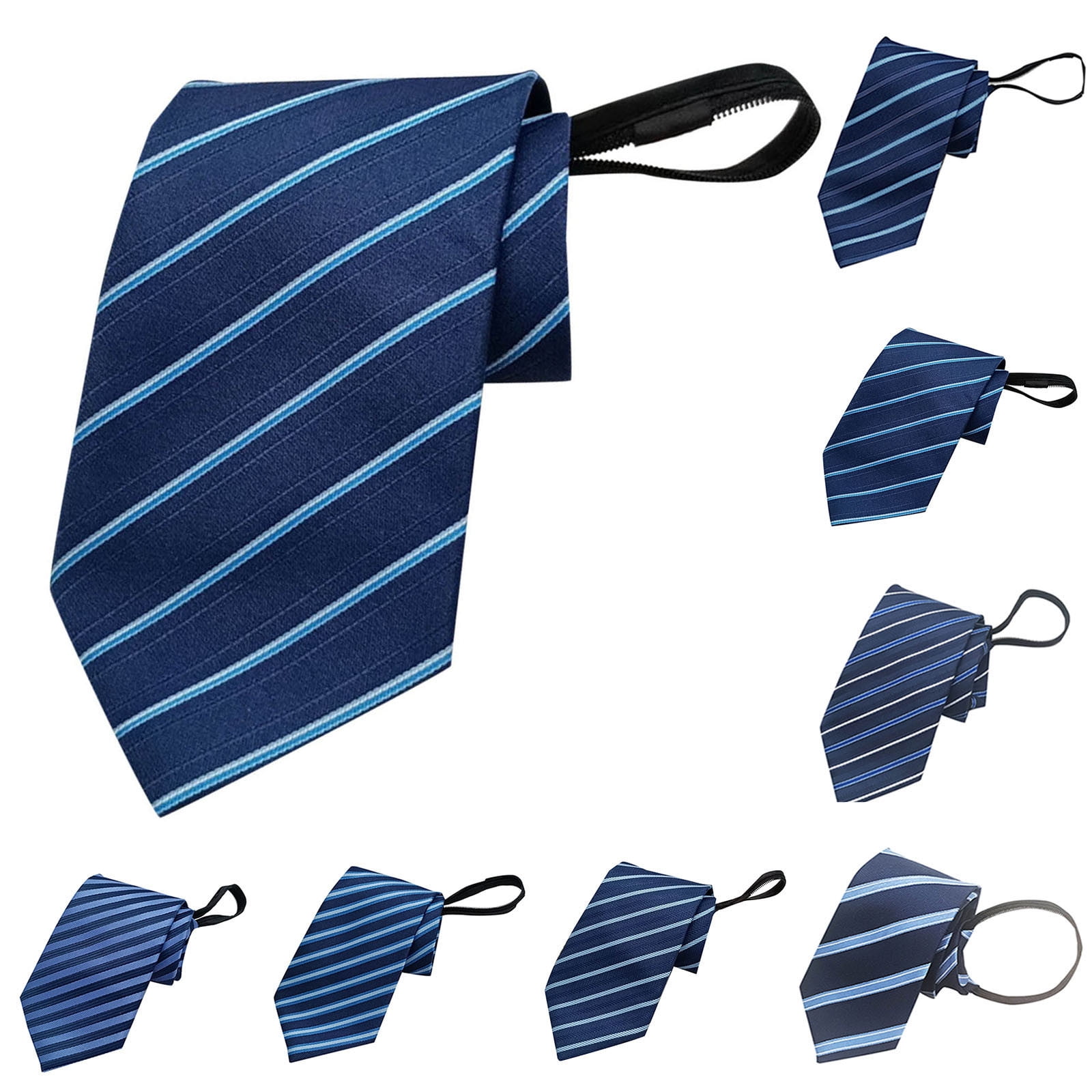 Penkiiy Mens Tie Pre-tied Adjustable Men's Business Neckties, Zipper ...