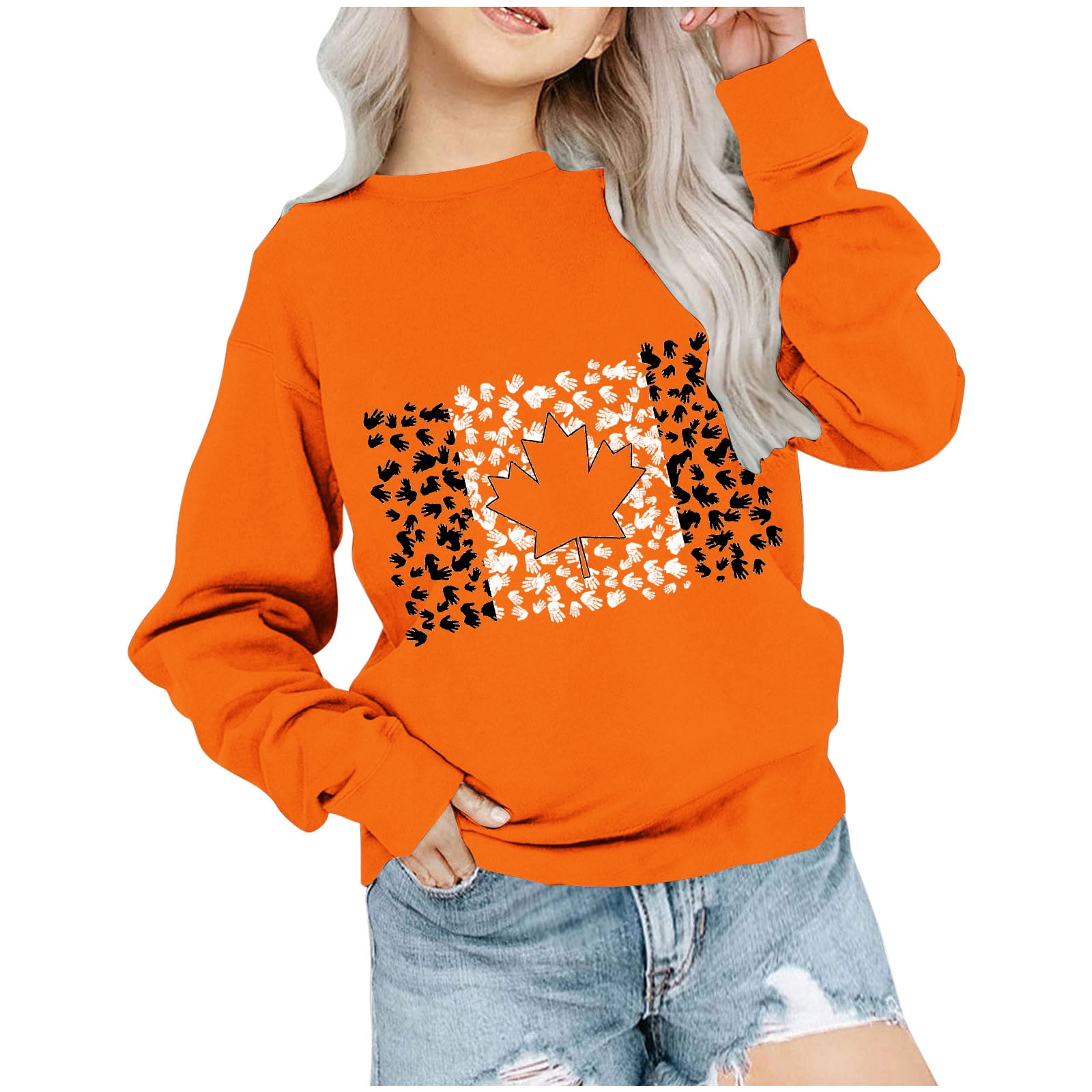 Penkiiy Orange Shirt for Kids , Unisex Round Neck Pullover for Child ...