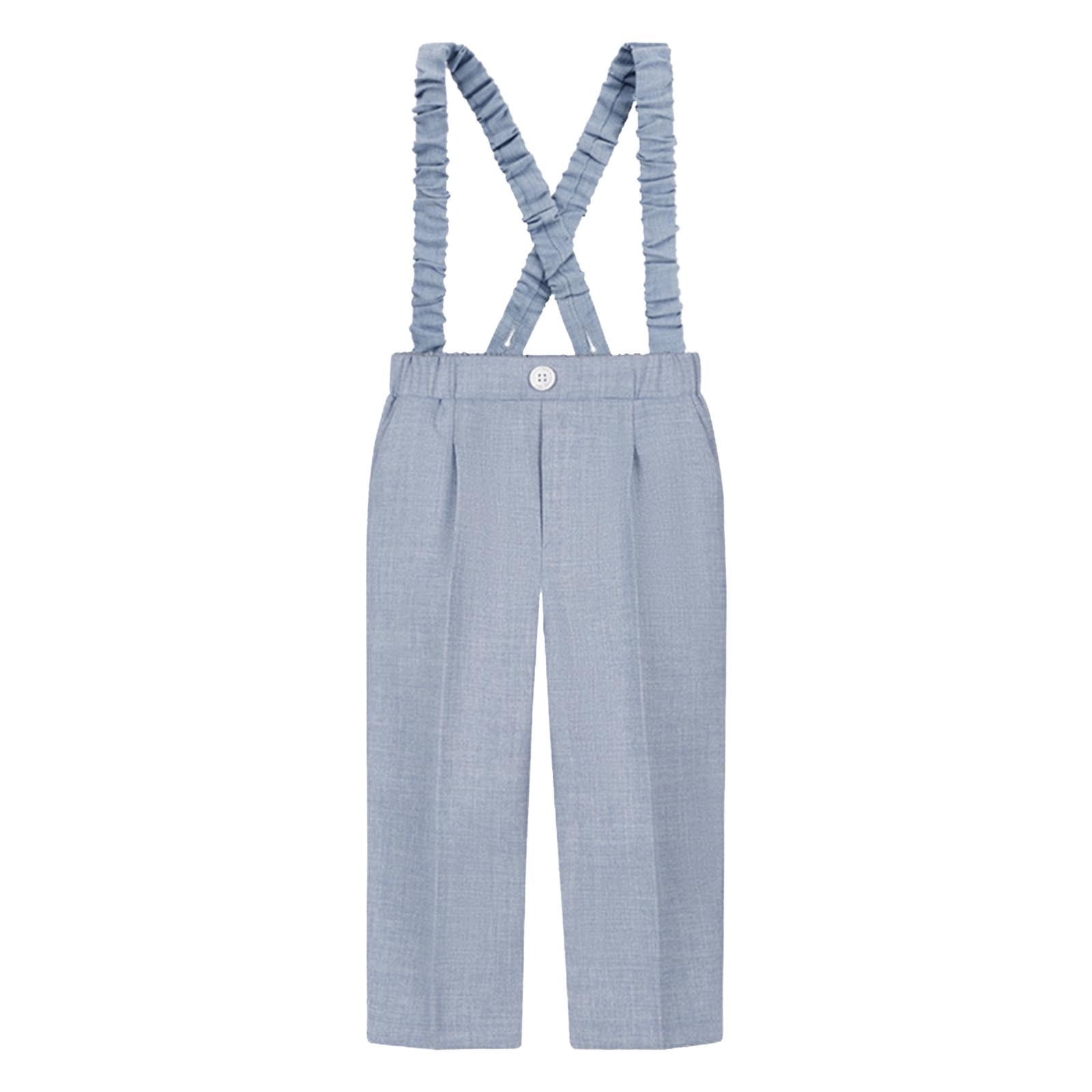Penkiiy Premium Adjustable Suspenders Boys Dress Pants | School Uniform ...