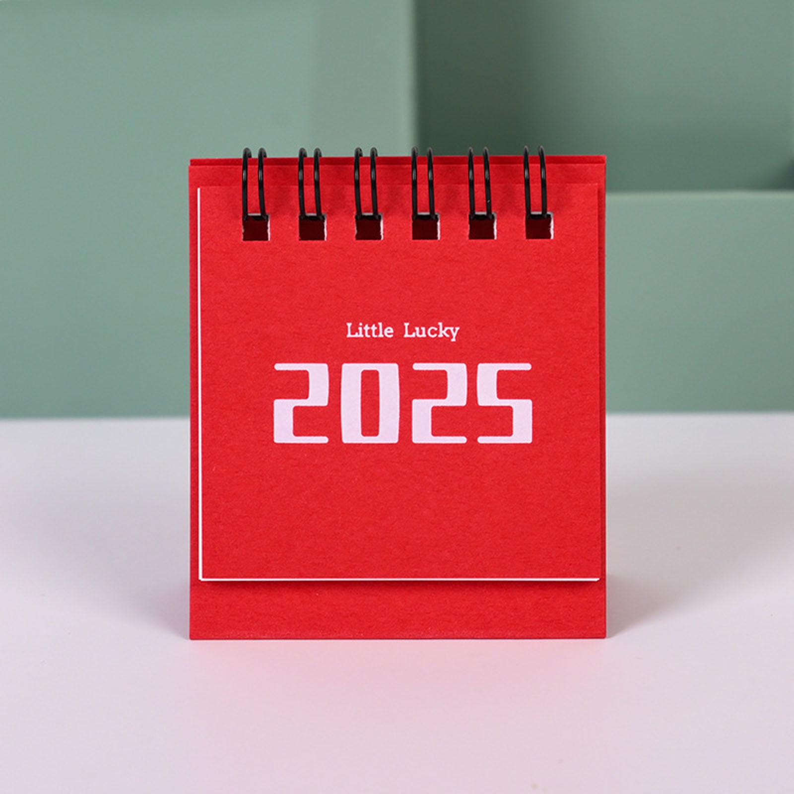 Penkiiy Small Desk Calendar, Aug 2024 to Dec 2025 Standing Flip Desktop ...