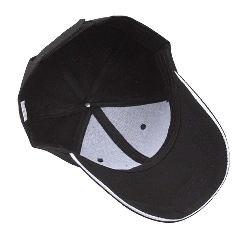 Penkiiy Solid Baseball Cap, Adjustable Size, Breathable Fabric, Black ...