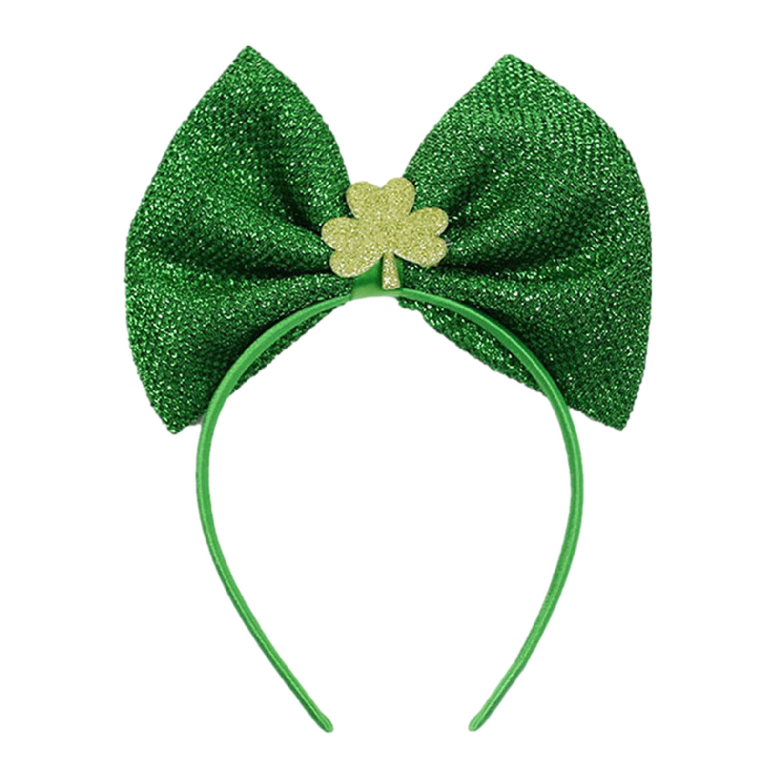 Penkiiy St. Patrick's Day Headbands Green Bowknot Hair Hoop Light Up ...
