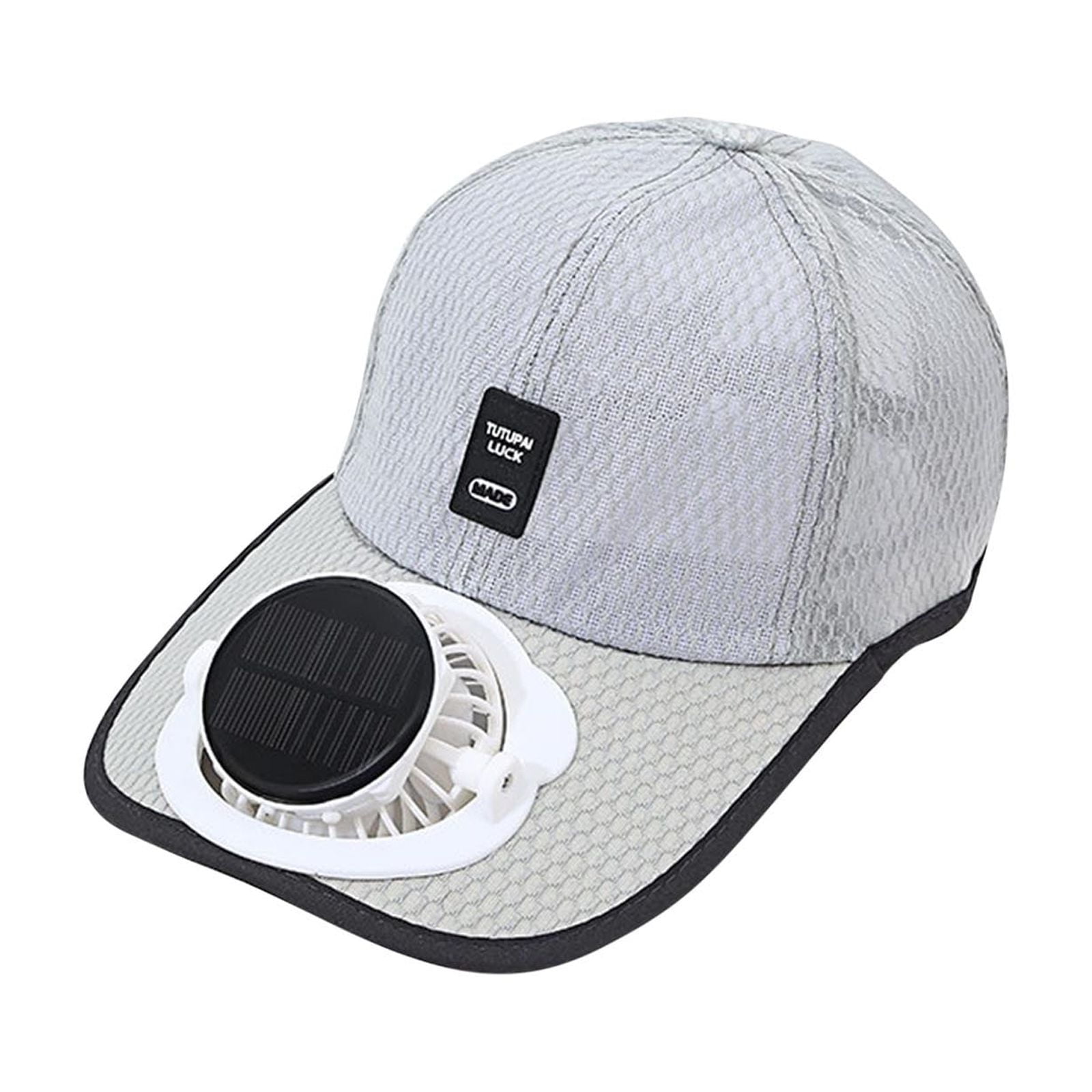 Penkiiy Summer New Breathable Mesh Hat, Solar Charging Fan Hat Sun ...