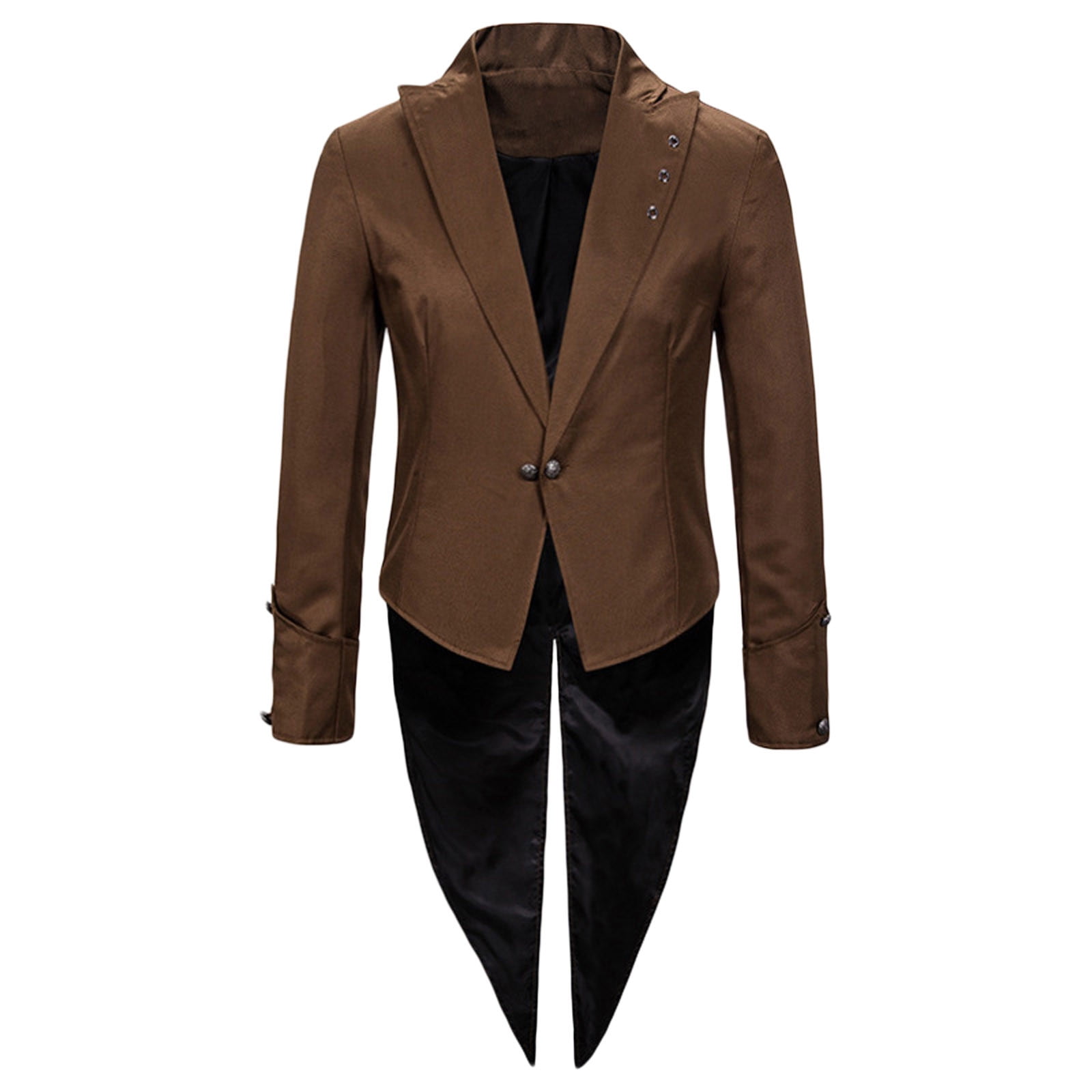 Penkiiy Swallow-tail Coat for Men Clearance Men's Gothic Tuxedo Coat ...