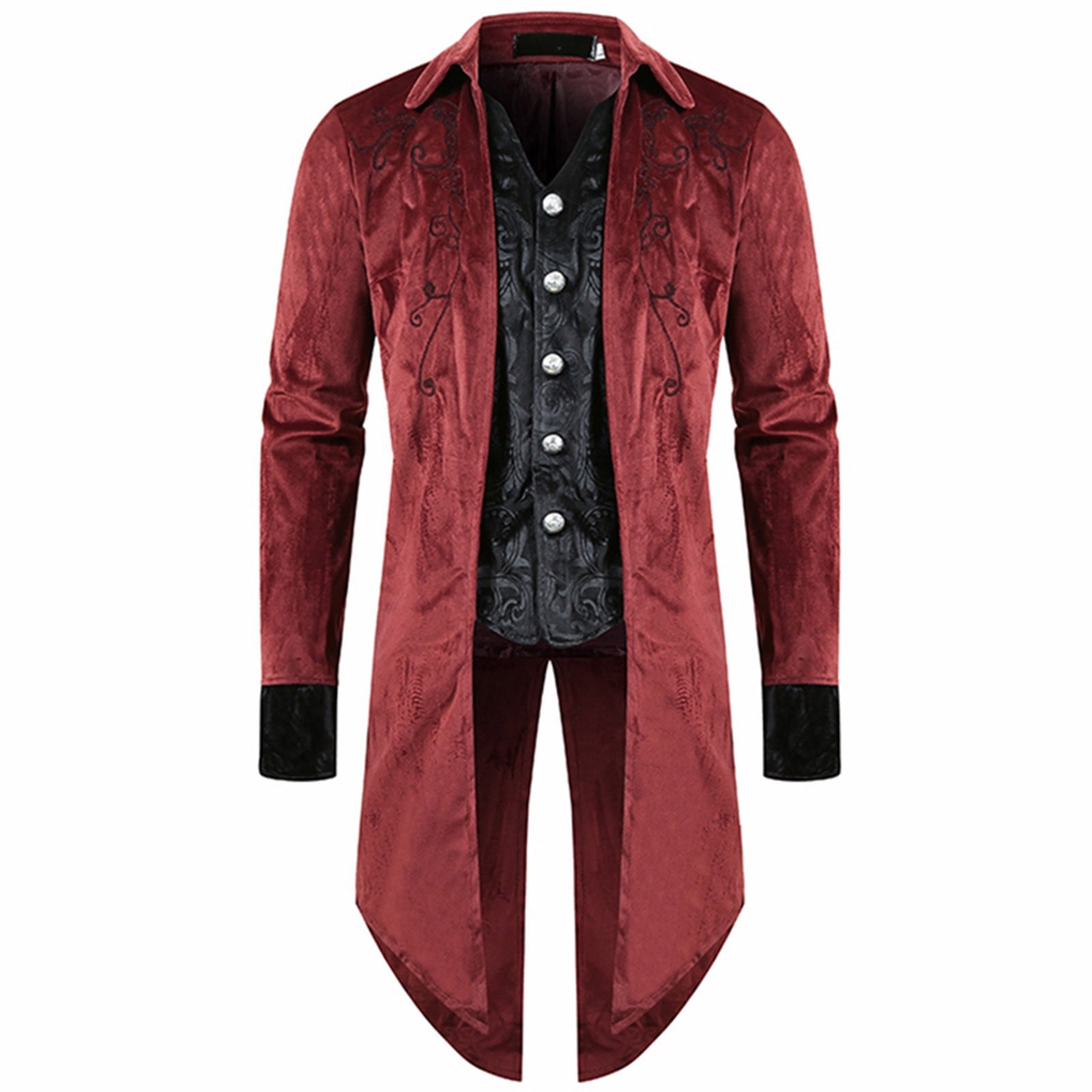 Penkiiy Swallow-tail Coat for Men Clearance Men's Halloween Court Dress ...