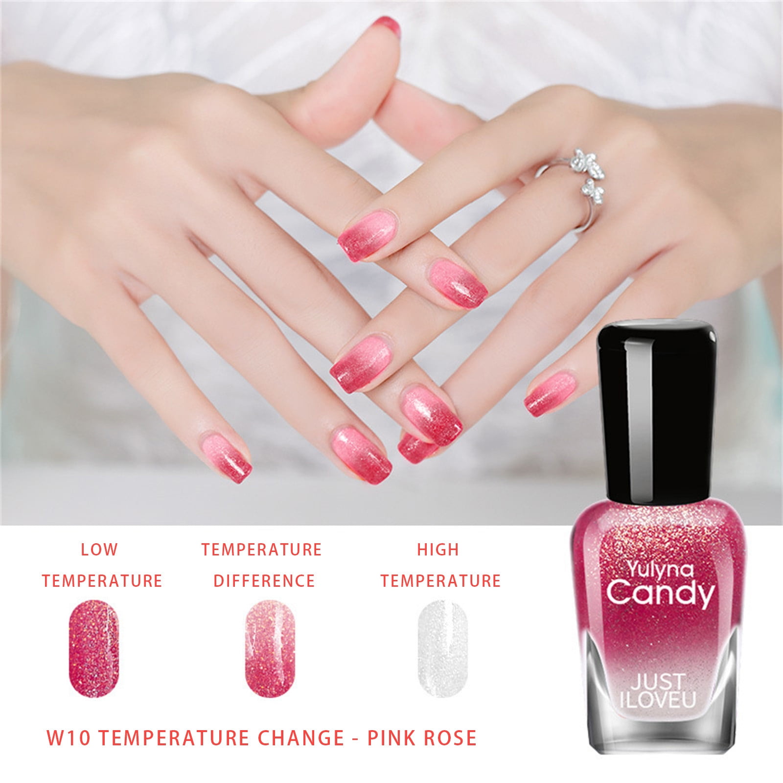 Penkiiy Temperature Changing Gel Nail Polish, Colorful Color Changing ...