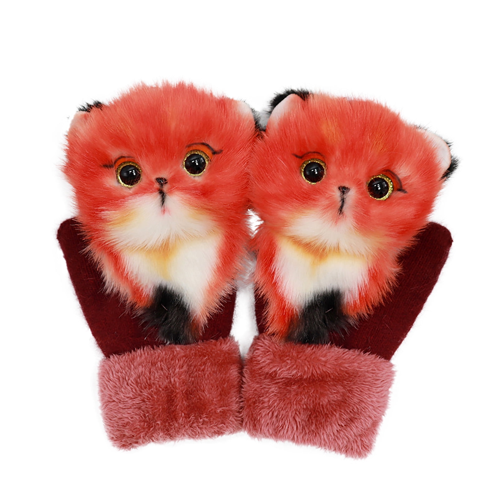 Penkiiy Toddle Mittens Children's Gloves Winter Outdoor Windproof Plus ...