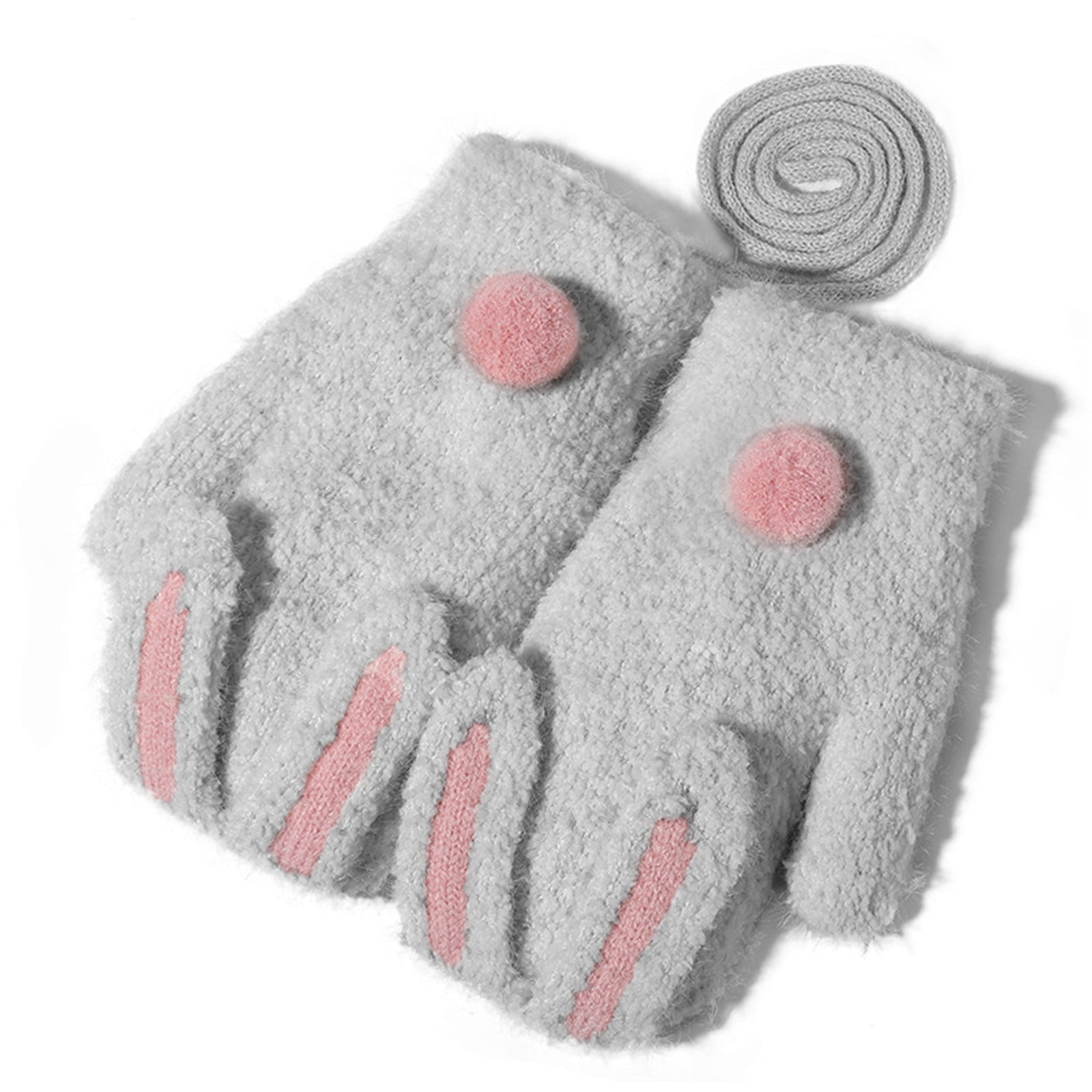 Penkiiy Toddle Mittens Winter Gloves For Kids Girls Windproof Mittens ...