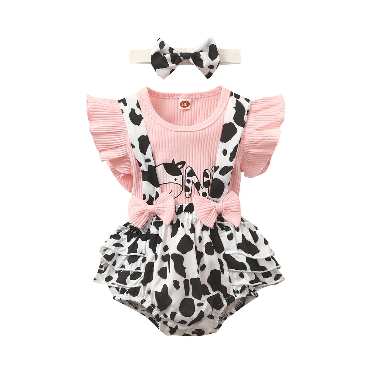 Penkiiy Toddler Baby Girls Ribbed Sleeveless Top Cartoon Print Dress ...
