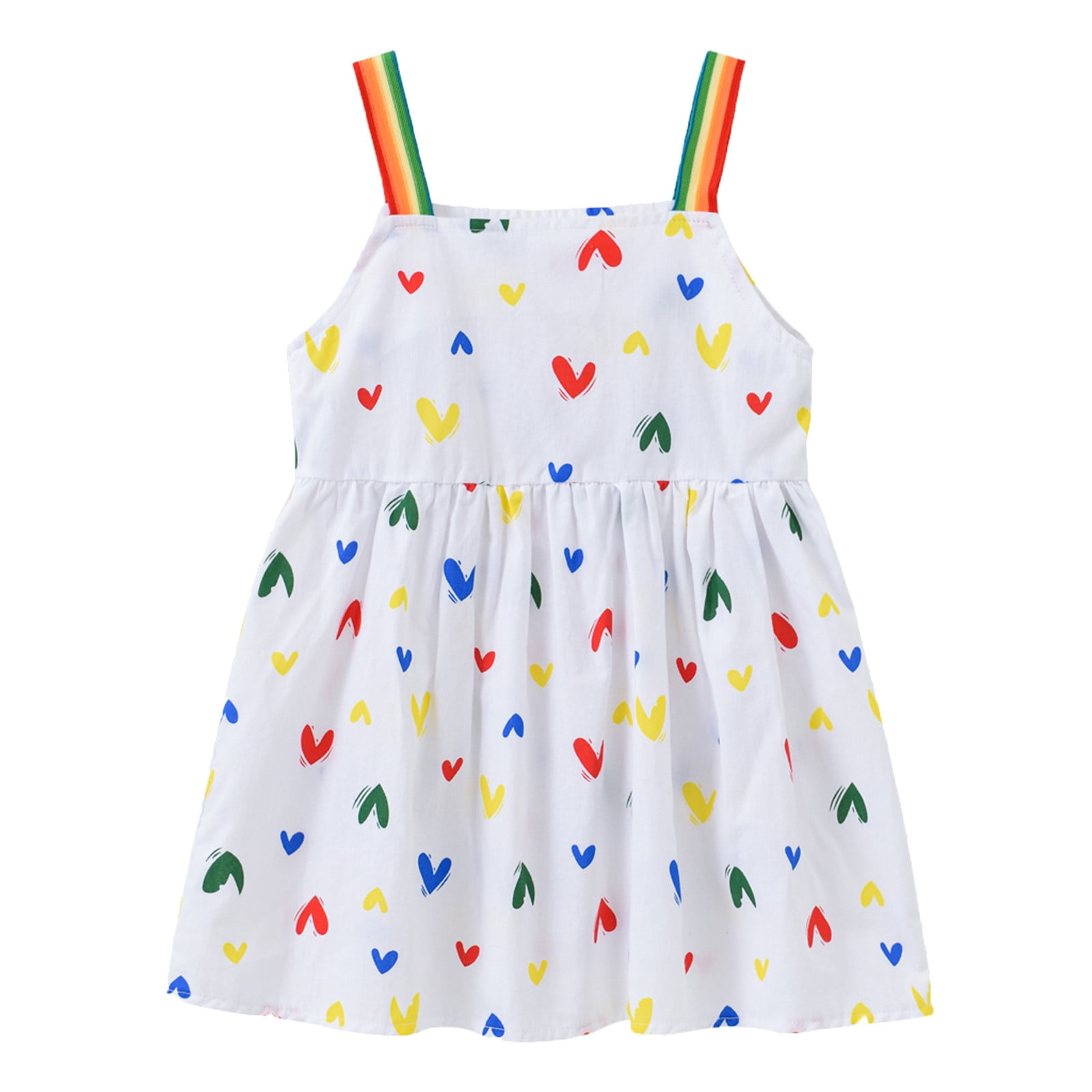 Penkiiy Toddler Baby Kids Girls Summer Strap Dress Princess Dresses ...