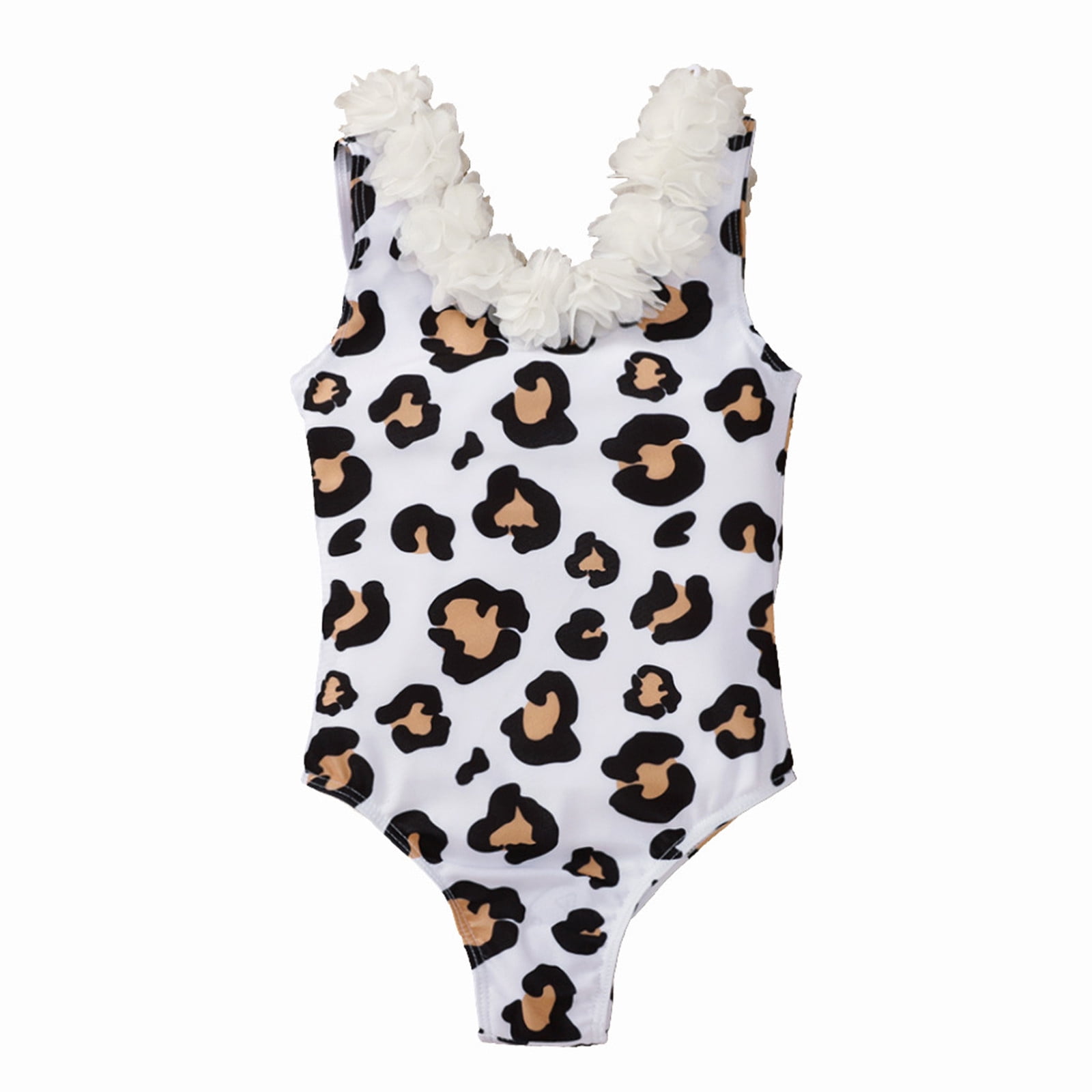 Penkiiy Toddler Kids Baby Girls Leopard Bikini One-Piece Swimwear ...
