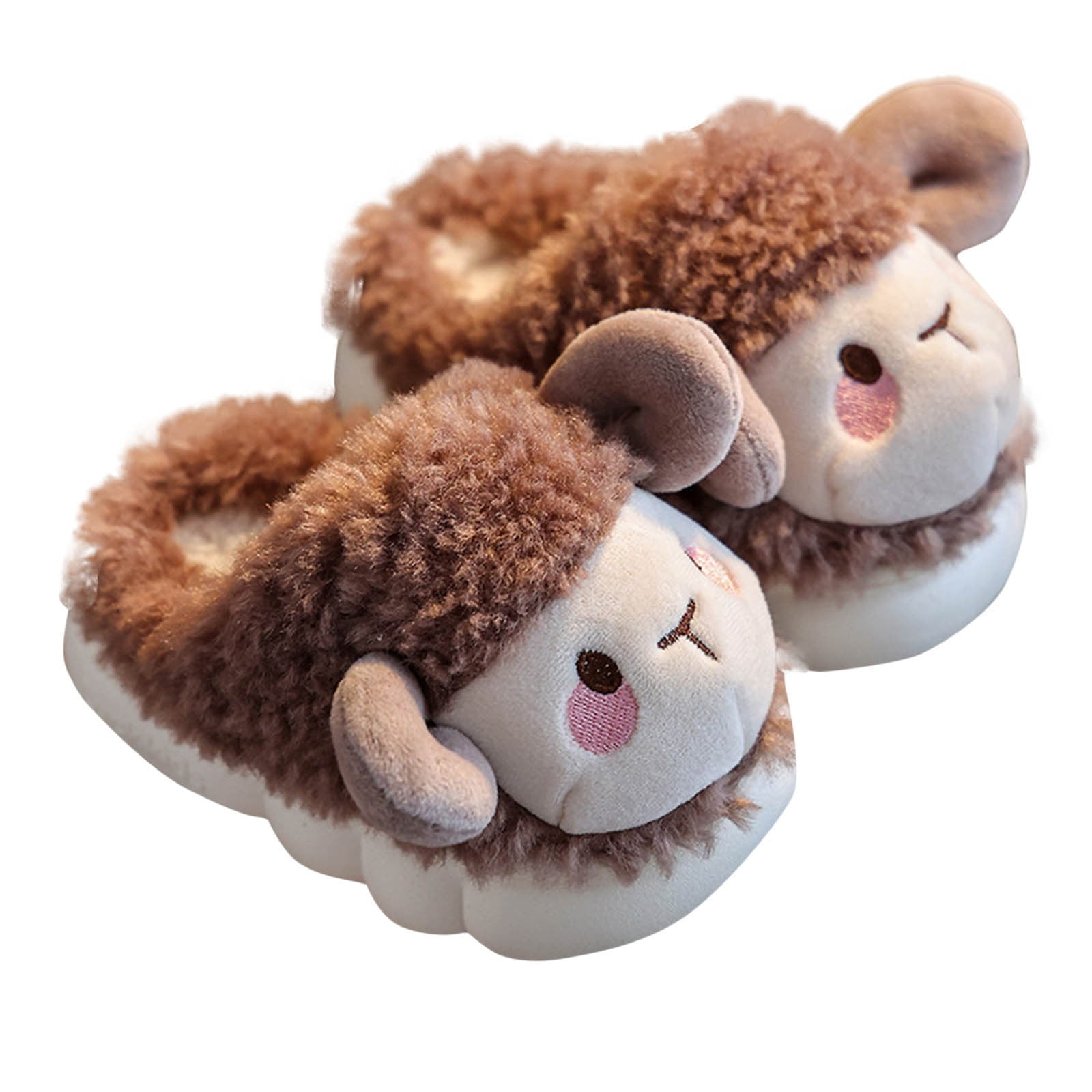 Penkiiy Toddler Slippers Girls Boys Sheep Slippers, Cute Soft Plush ...