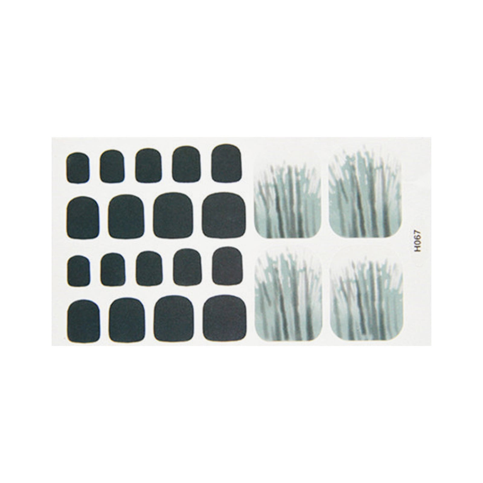 Penkiiy Toe Nail Strips Glitter Foil Full Wraps Nail Strips Stickers ...