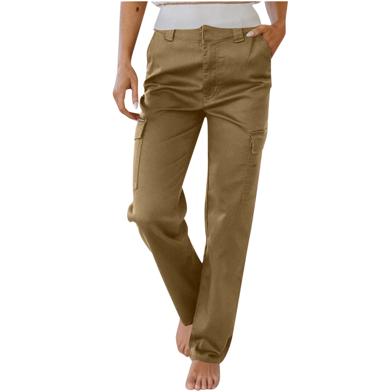 Penkiiy Trending Women's Cargo Pants - Multi-Pocket Work Pants with ...